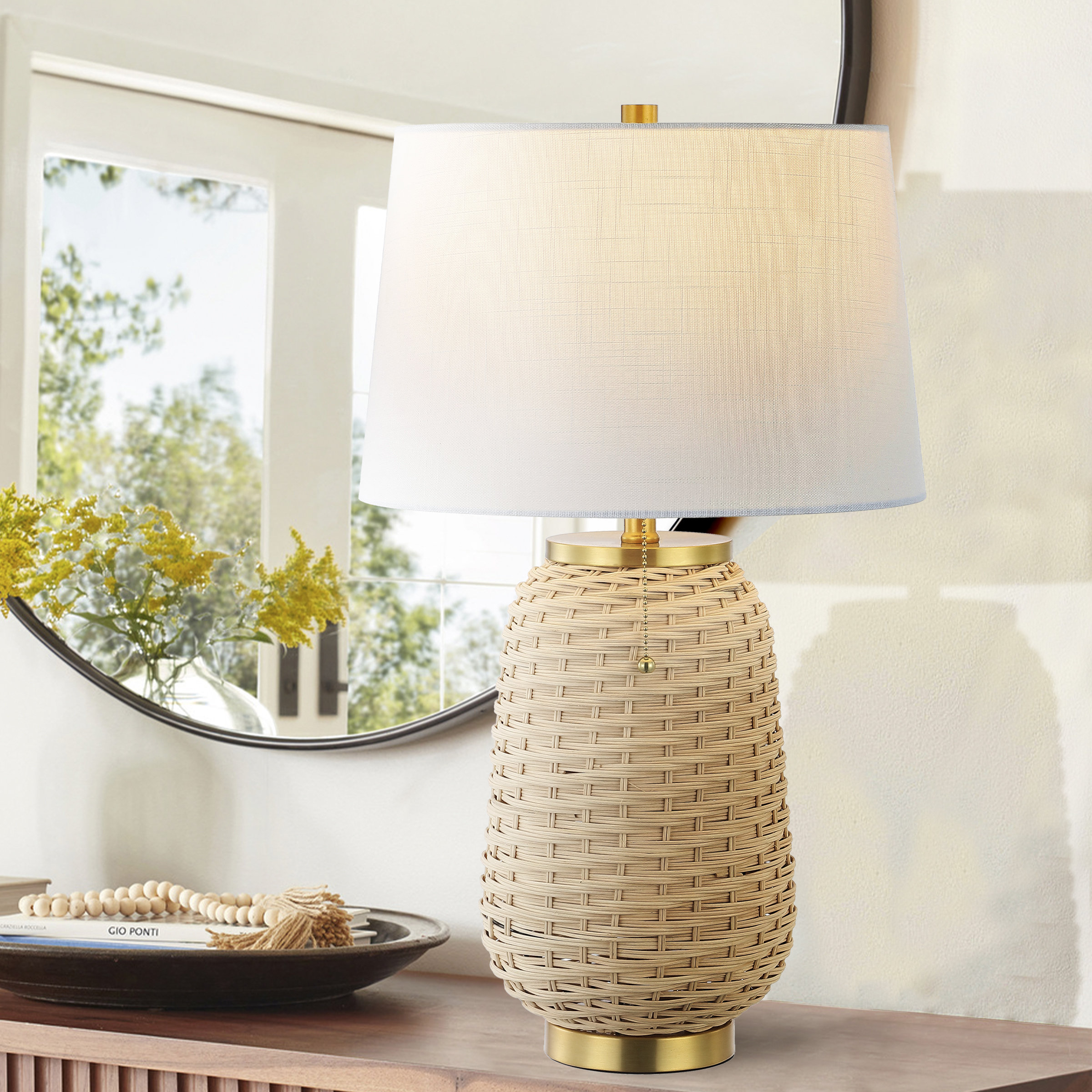 Beachcrest Home Zelie Wicker/Rattan Table Lamp - Wayfair Canada