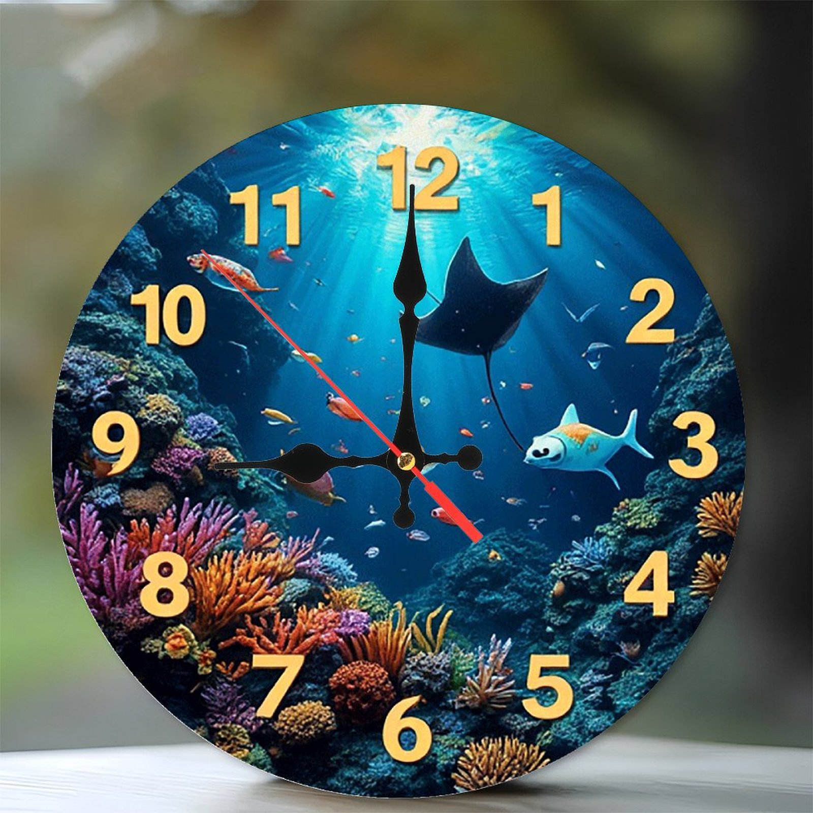 Dovecove Ocean Reef Fish Clock Wall Decor | Wayfair