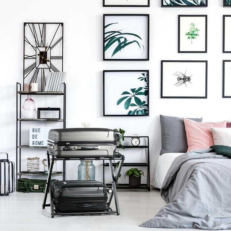 Costway Folding Metal Luggage Rack & Reviews | Wayfair
