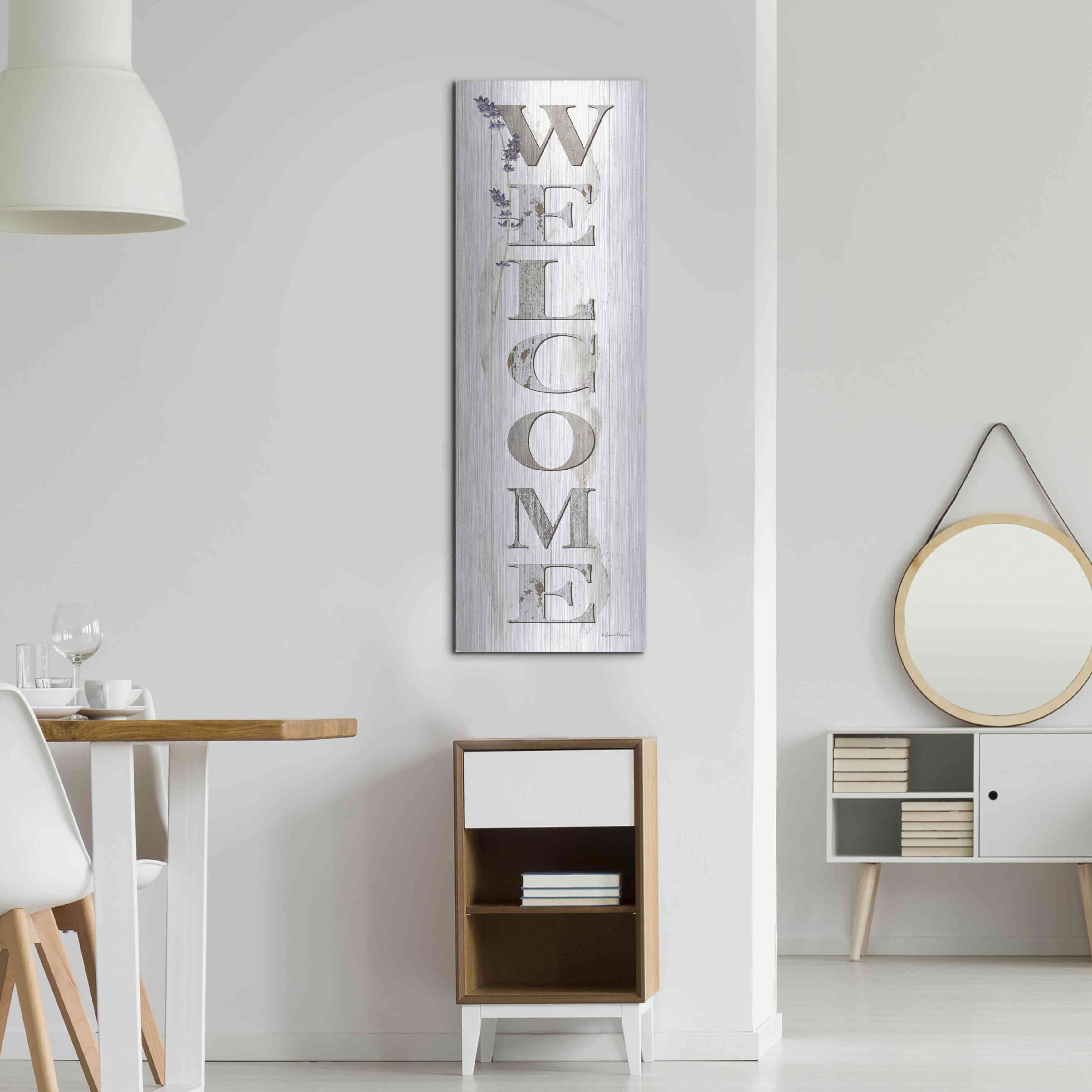 Gracie Oaks 'Welcome' by Susie Boyer, Metal Wall Art, 16"x48" | Wayfair