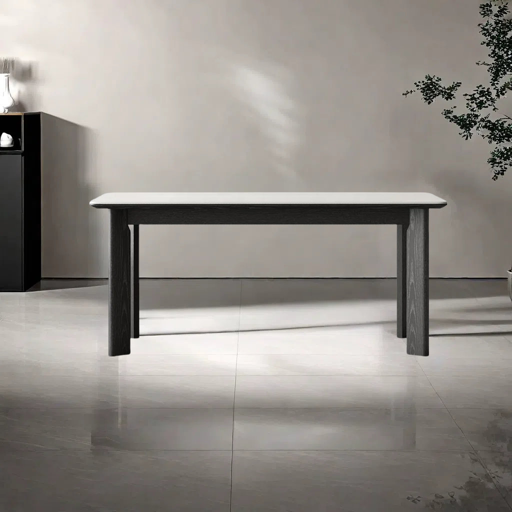 Hokku Designs Orona Black household small rectangular dining table ...