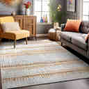 Trent Austin Design® Overbey Striped Ivory/Yellow/Gray Area Rug ...
