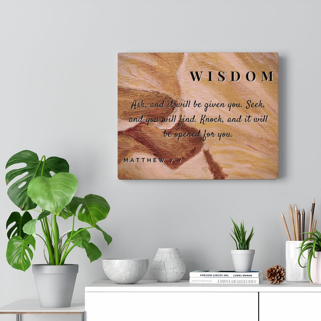 Trinx Wisdom Matthew 7:7 Christian Wall Art Bible Verse Print Ready to ...