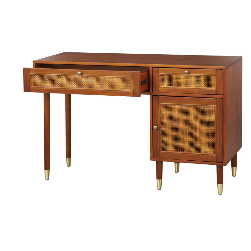 The Twillery Co.® Koehl Rattan Desk & Reviews | Wayfair