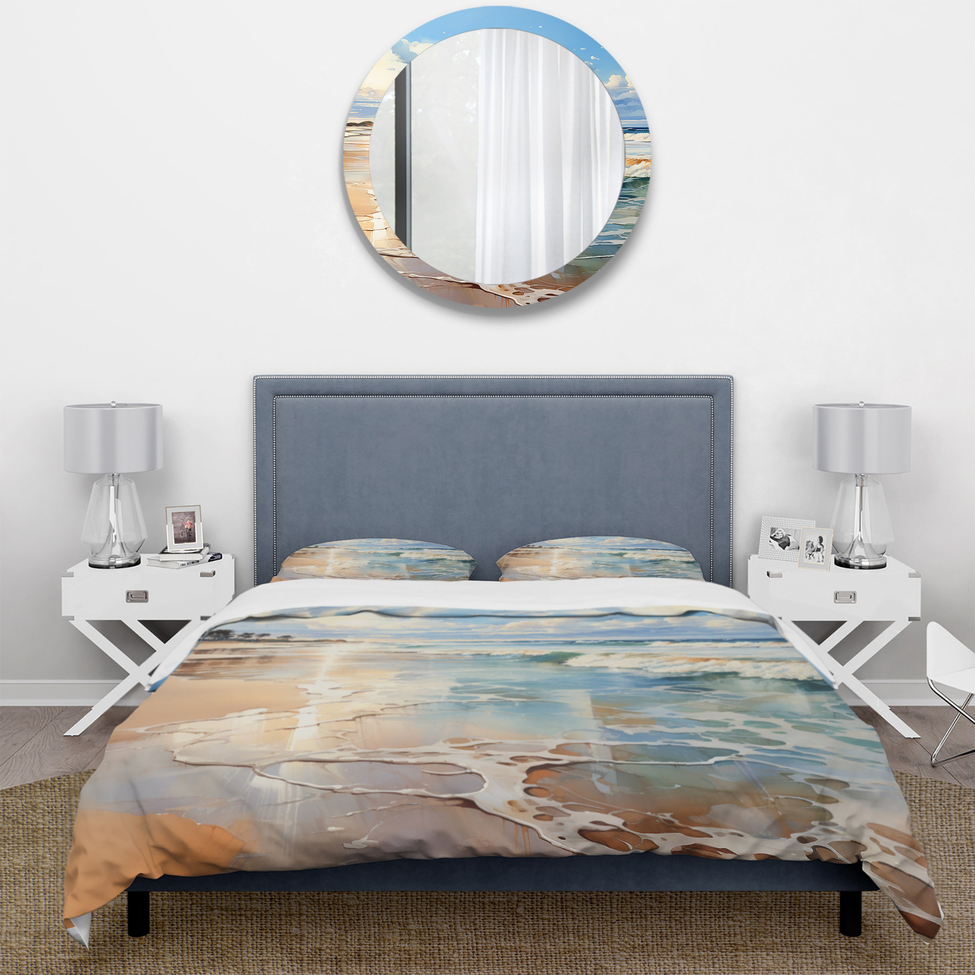 Design Art Beach Photo Seaside Reflections V - Nautical & Beach Duvet ...