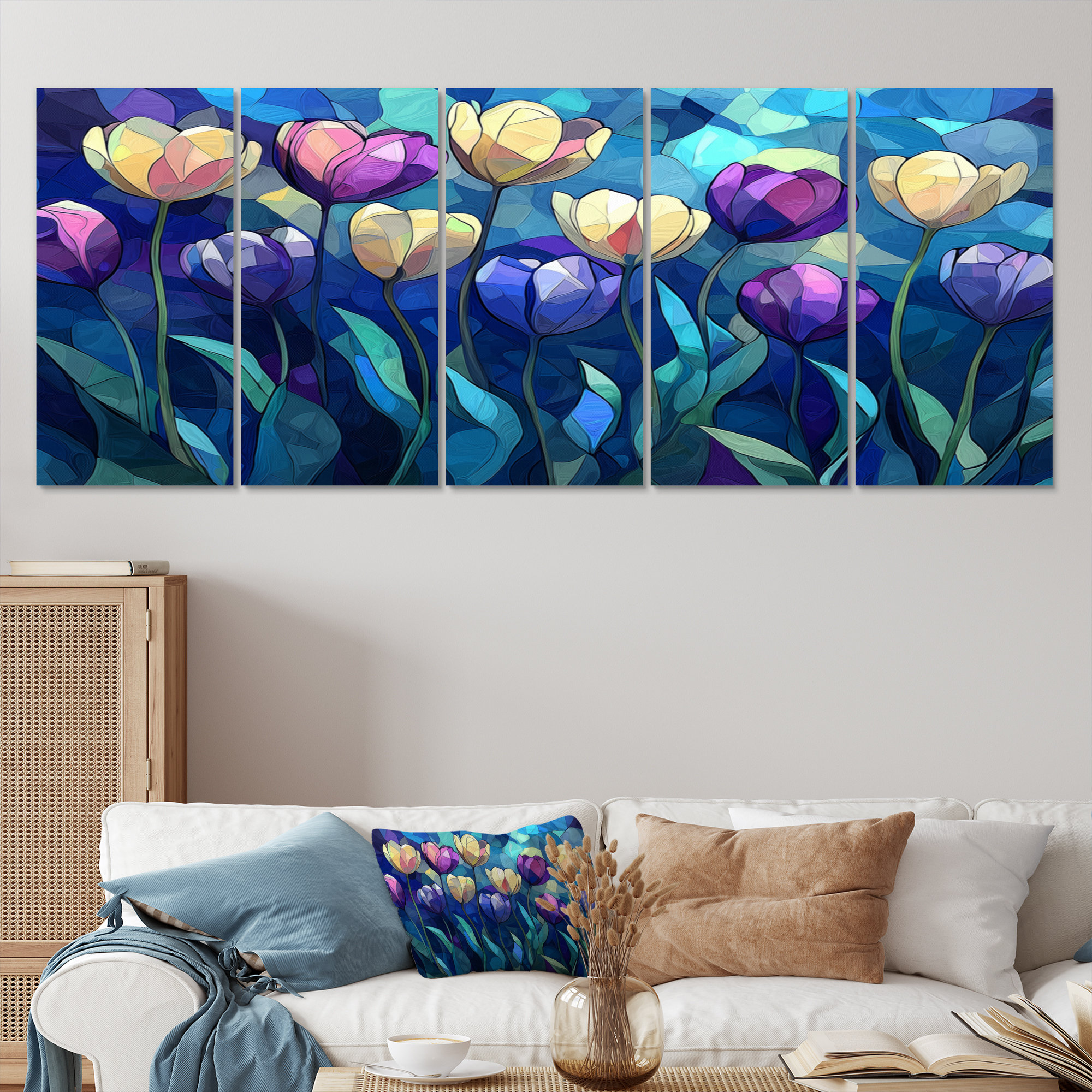 Winston Porter Velvet Sky Tulips Field - Tulips Wall Decor ...