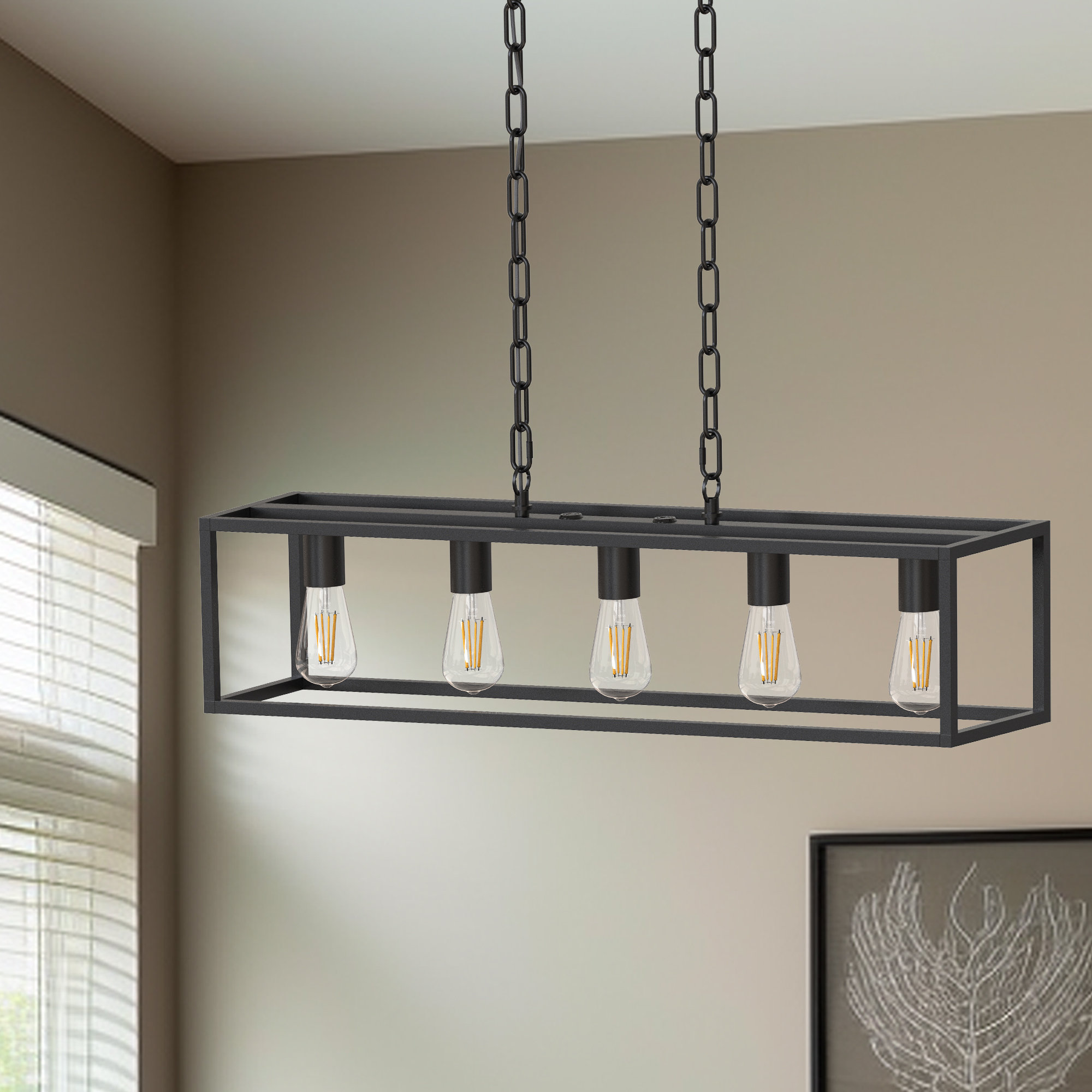 17 Stories 5 - Light Candle Style Square / Rectangle Pendant | Wayfair