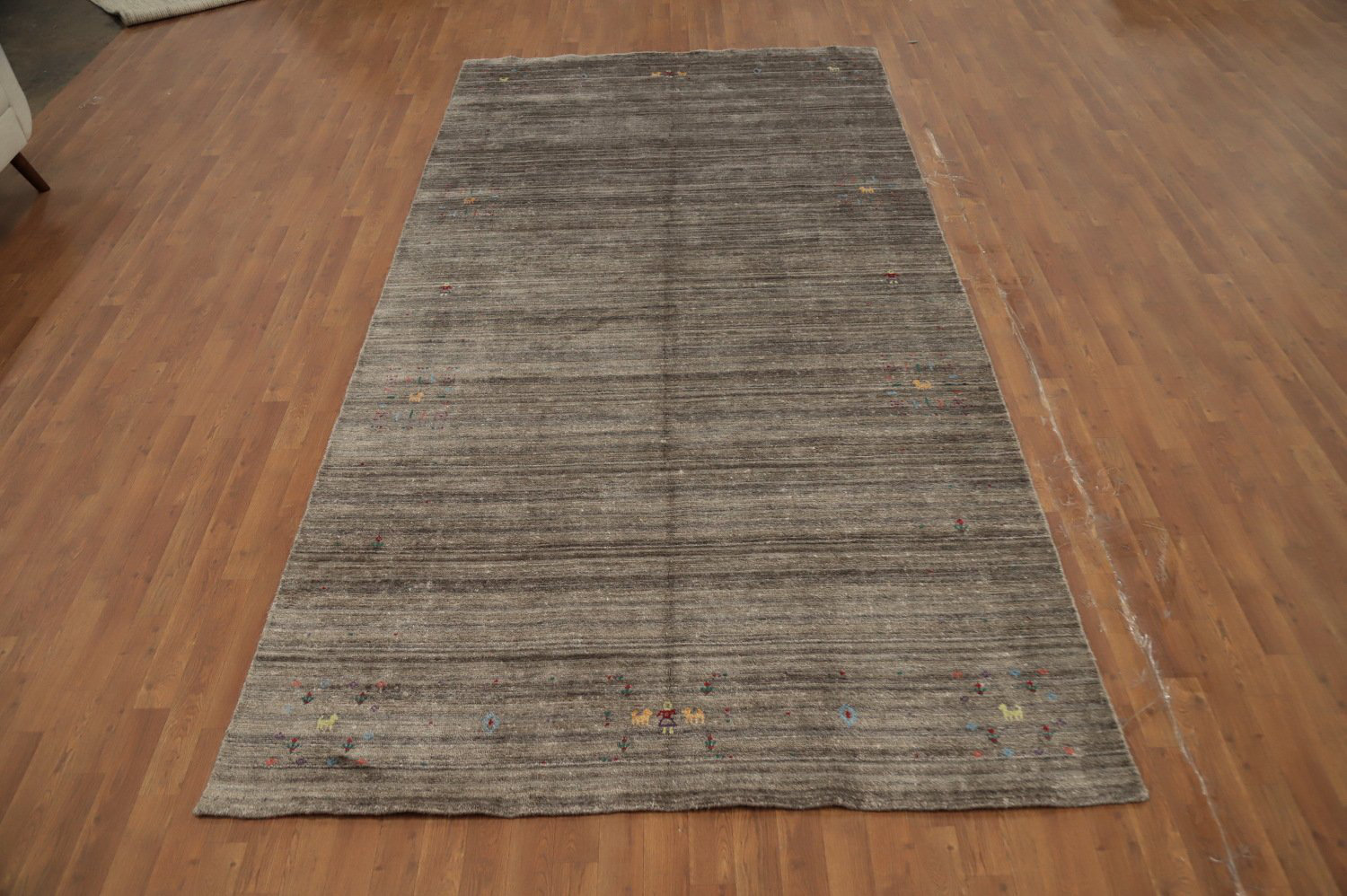 Isabelline Textured Gabbeh Style Area Rug 6x12 with Pops of Details ...