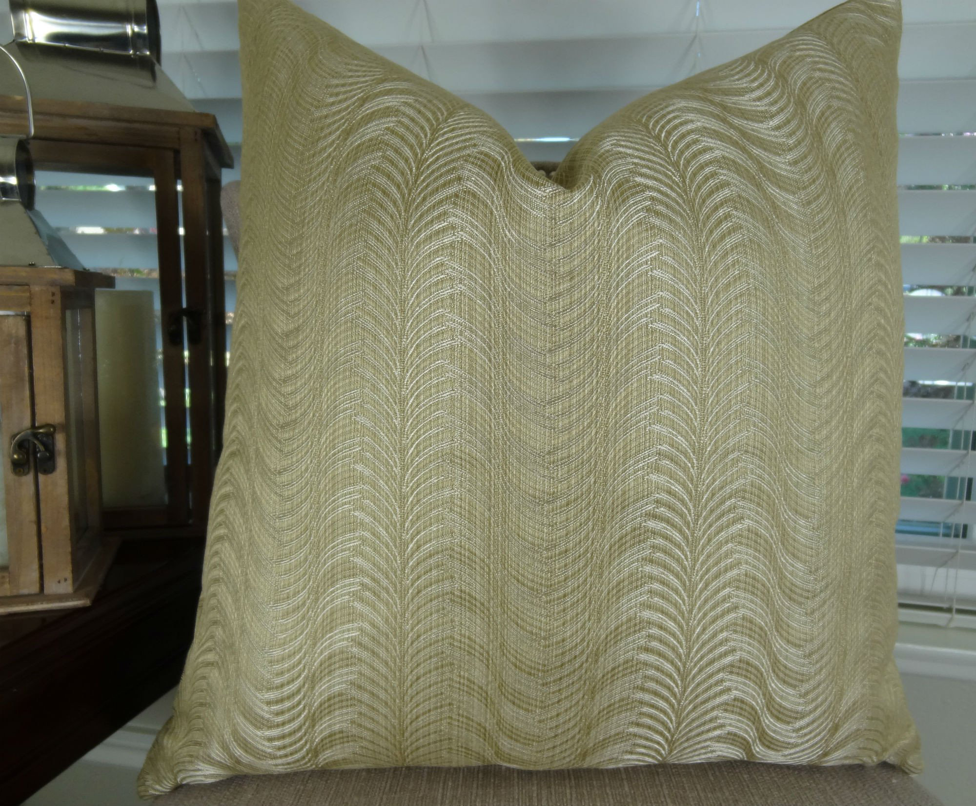 Thomas Collection Sandstone Pewter Designer Luxury Throw Pillow | Wayfair