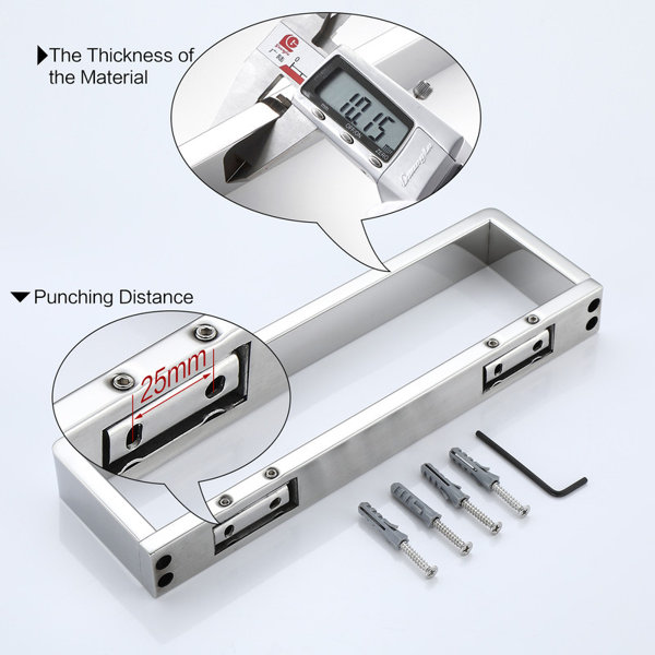 TOPCAN VANITY 10.2" Wall Mounted Towel Bar SUS304 Bathroom Hardware ...