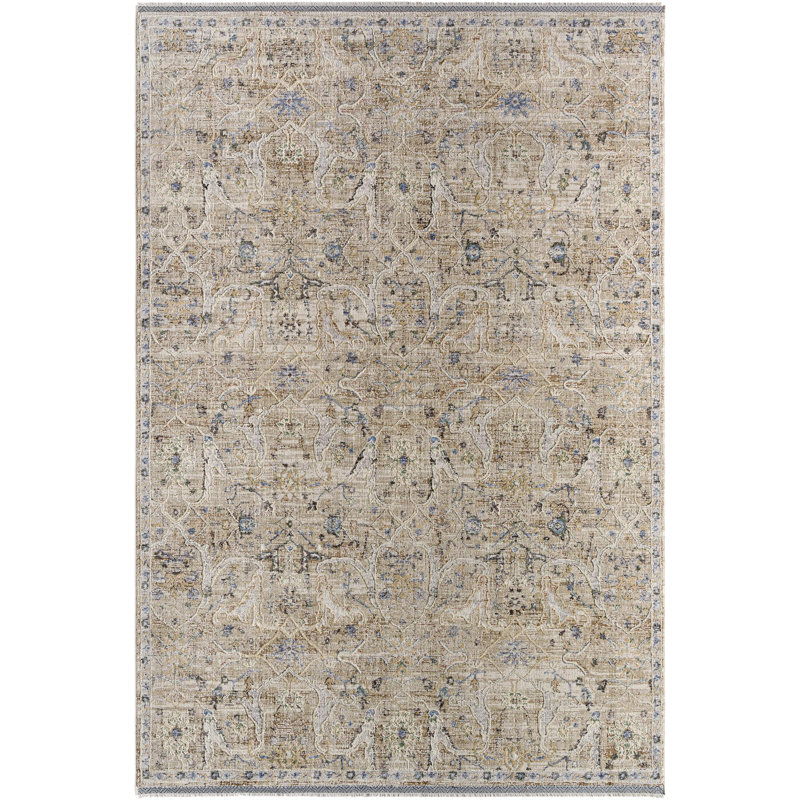 Bungalow Rose Jean Black/Blue Area Rug | Wayfair