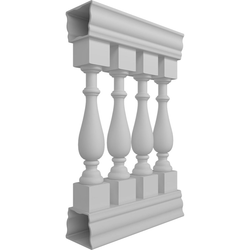 Ekena Millwork Fiberthane Traditional Unassembled Balustrade Railing ...