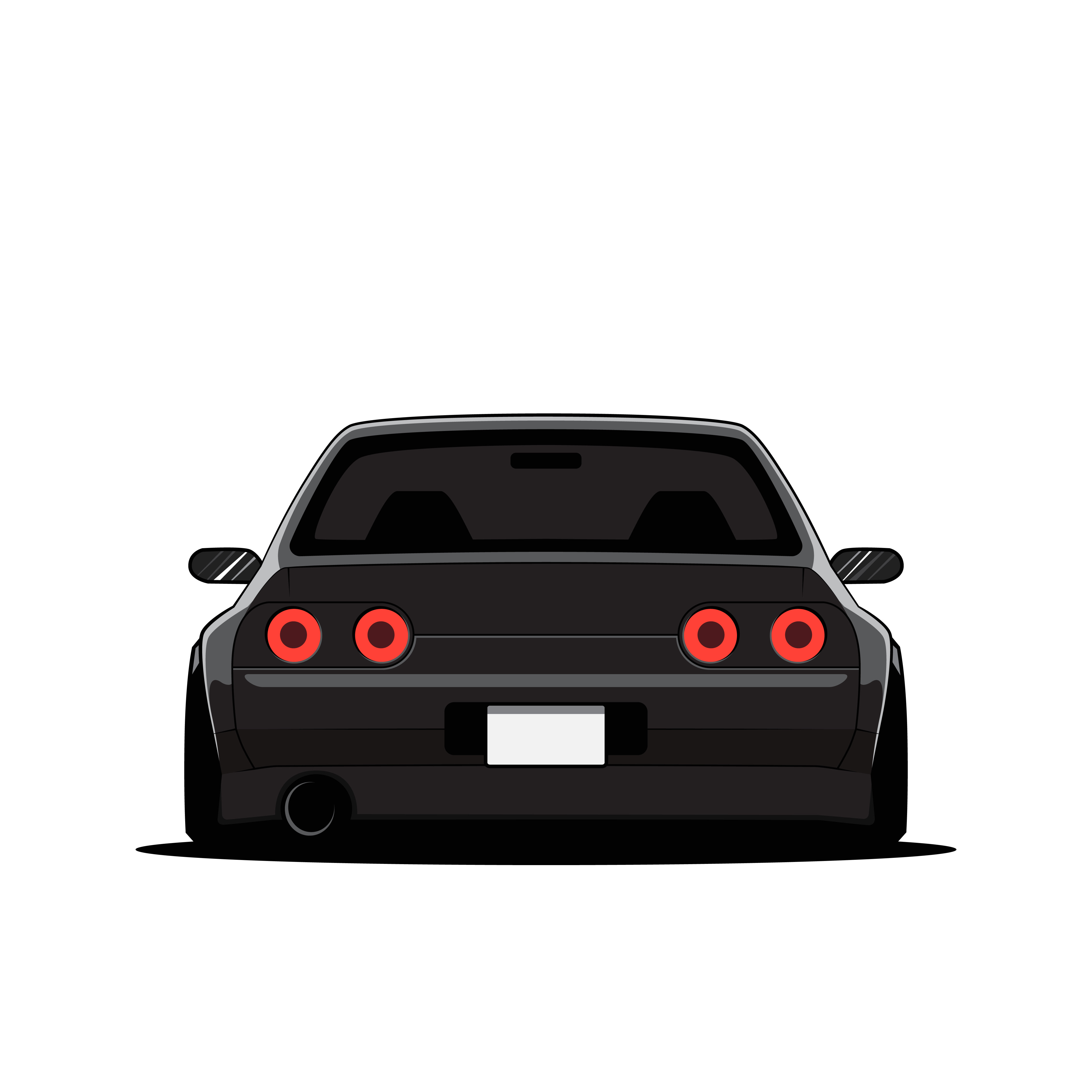 Ebern Designs Cartoon Japan Tuned Car Isolated On Canvas Print | Wayfair