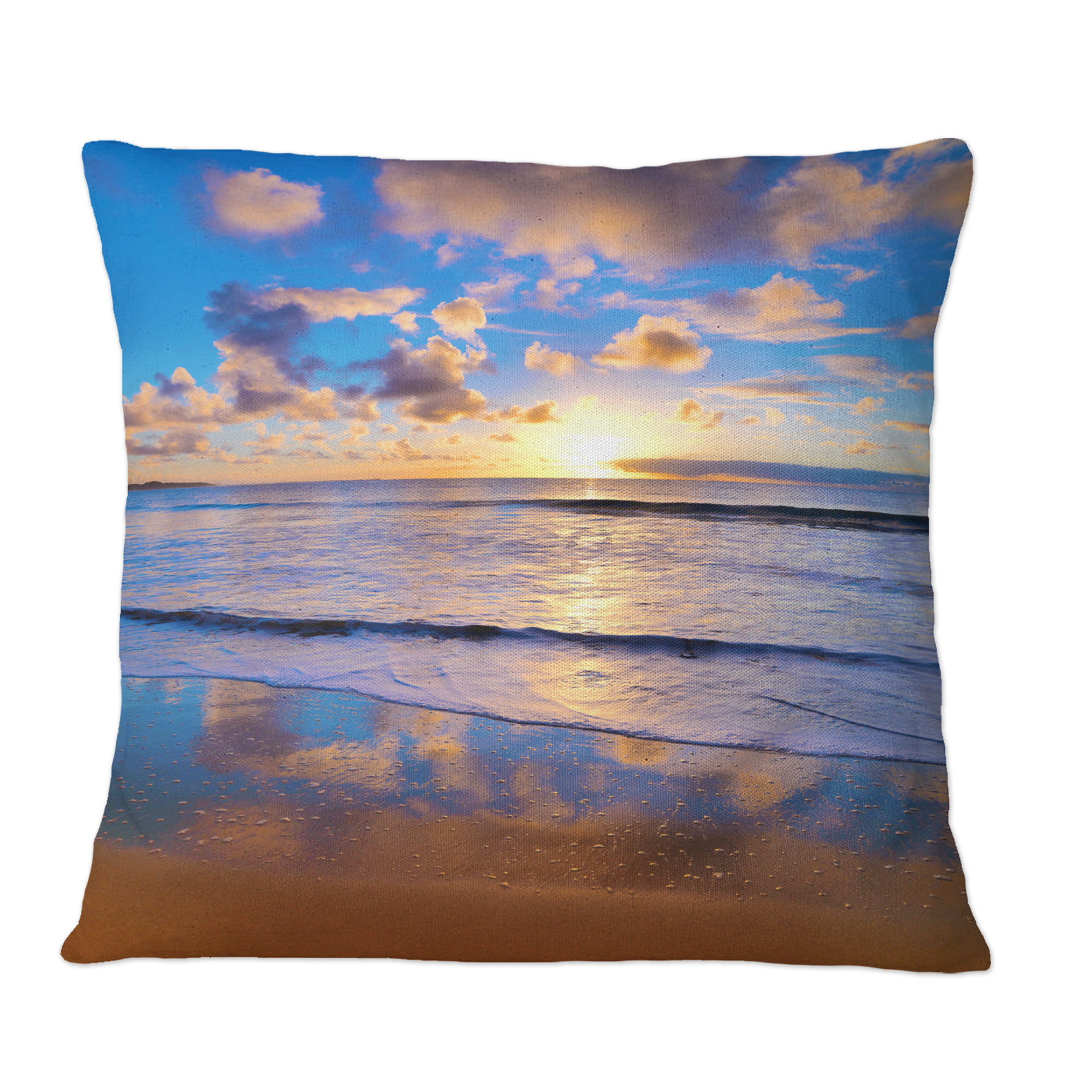 Design Art Rising Sun Over Beach Horizon - Nautical & Coastal Printed ...