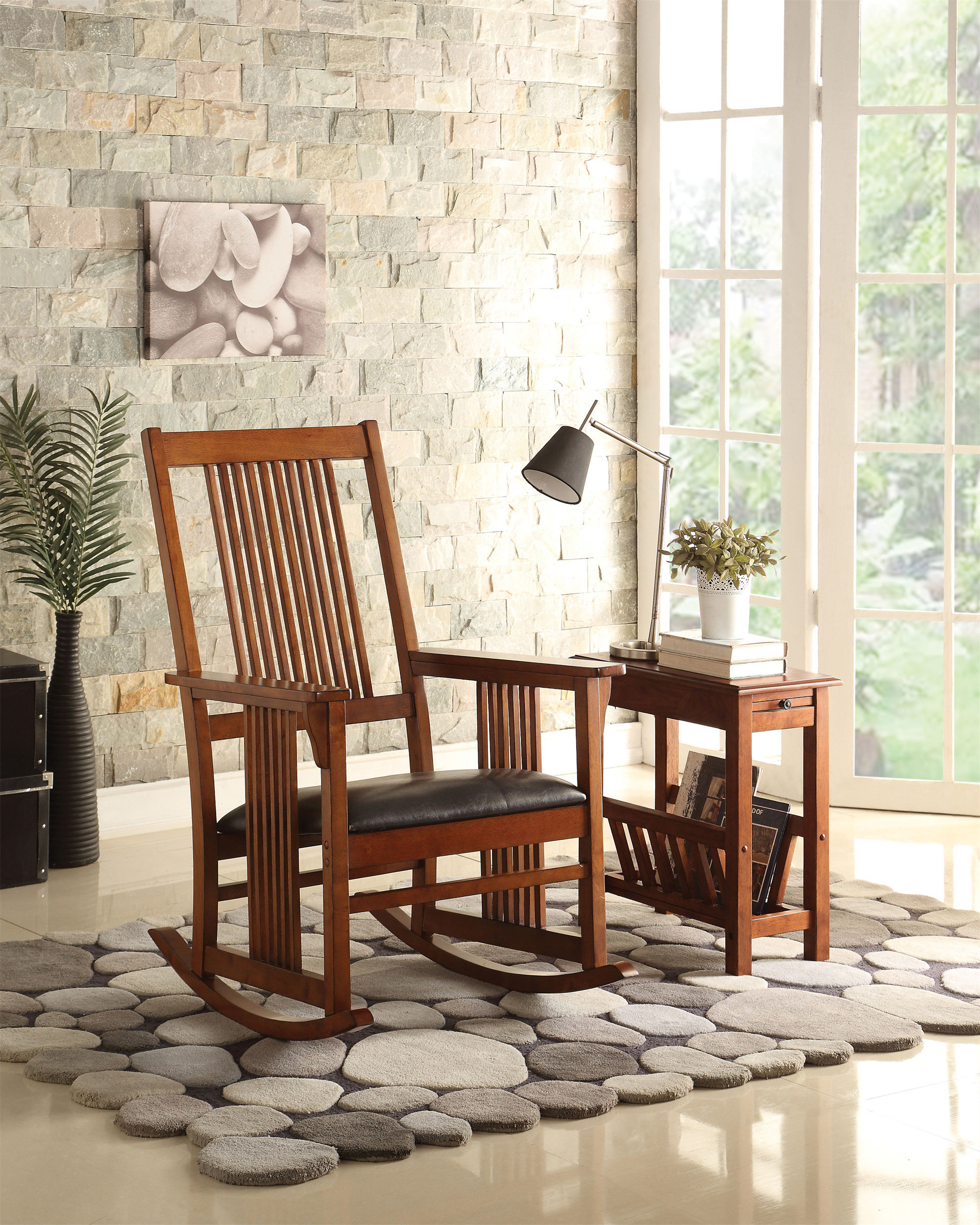 Alcott Hill Kloris Tobacco Finish Rocking Chair - Wayfair Canada