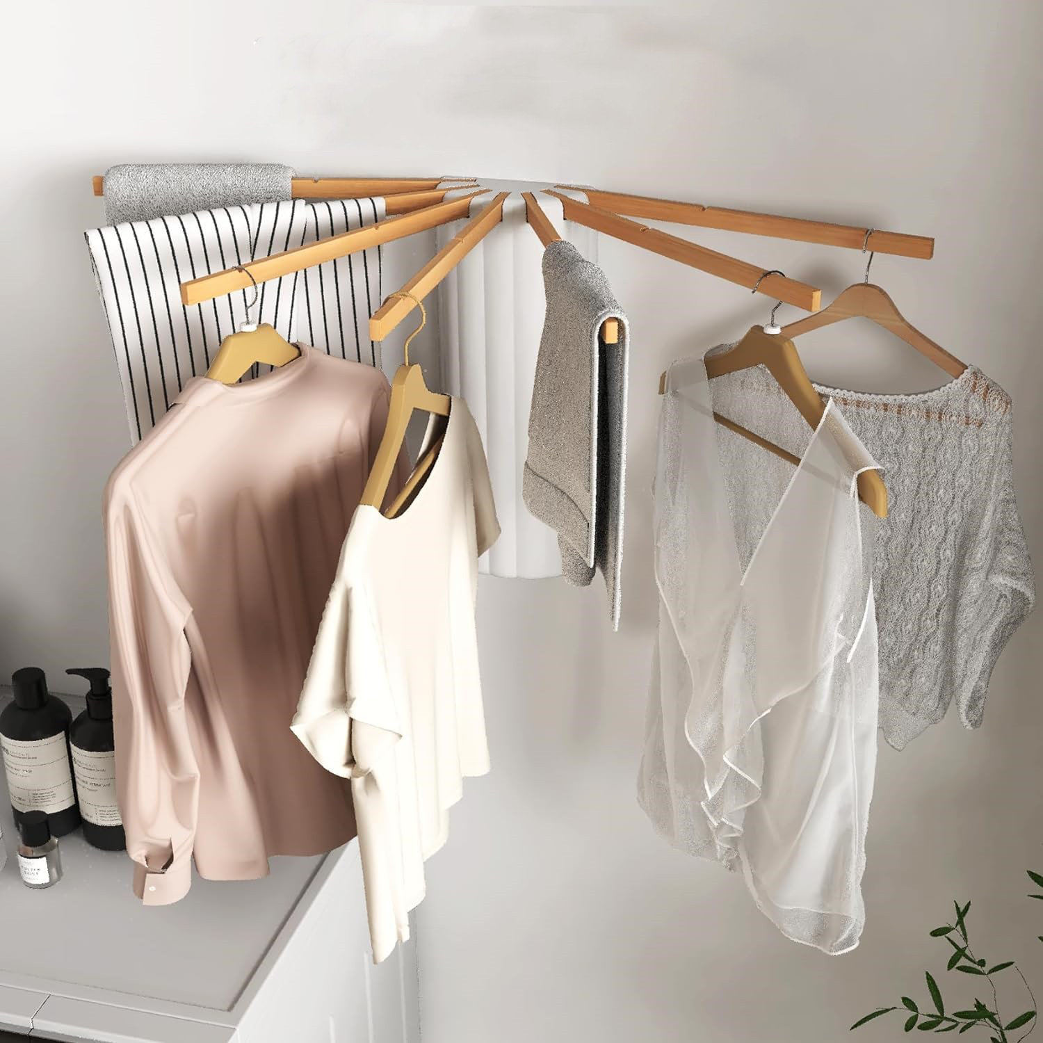 Rebrilliant Wall-Mounted Drying Rack | Wayfair