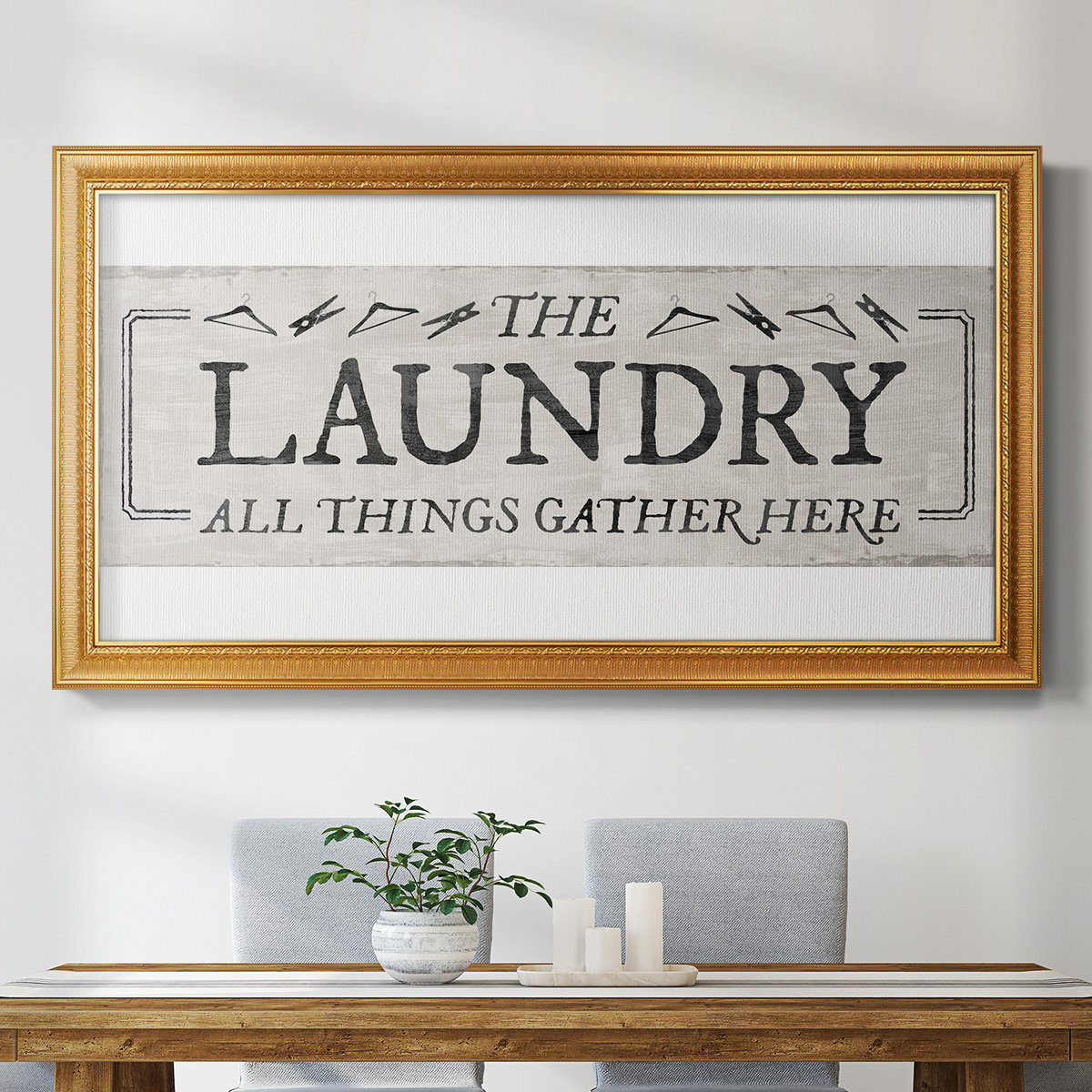 August Grove® Laundry Gathers - Single Picture Frame Print on Canvas ...