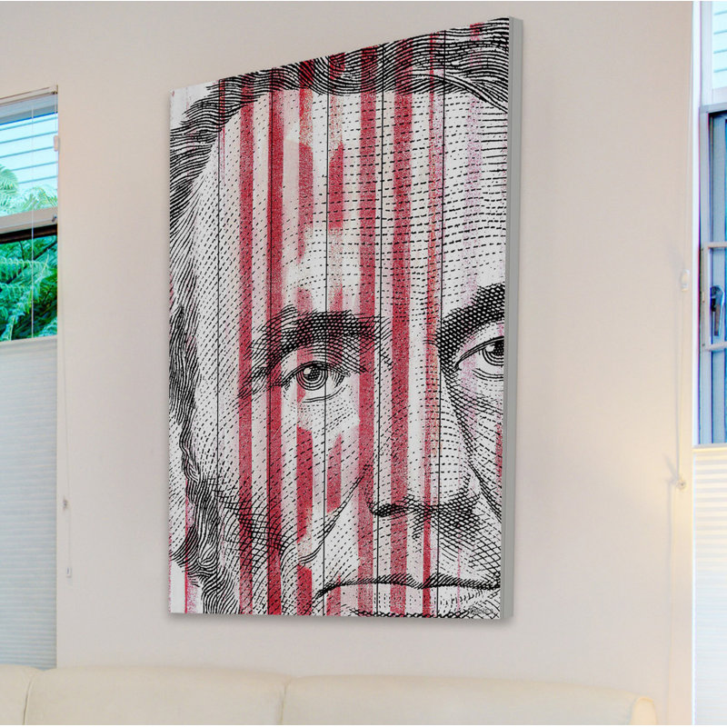 Parvez Taj 'Abe Lincoln' by Parvez Taj Painting Print on White Wood ...