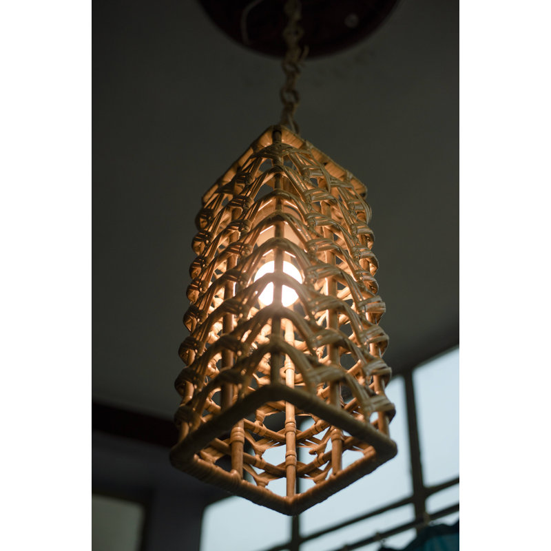 amaraxpressions 14" H x 7" W Rattan Rectangular Lamp Shade ( Screw On ...