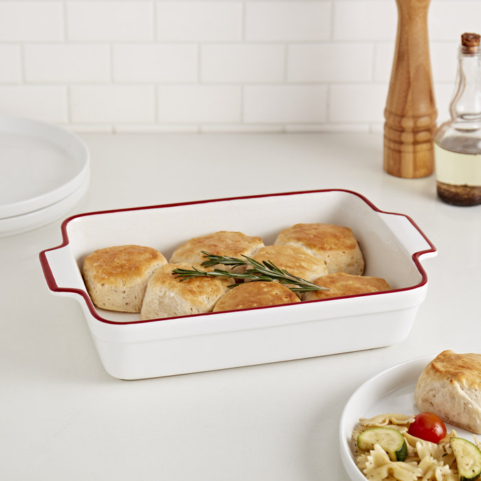 Denmark Tools for Cooks Stoneware Rectangle Baker Rim Bistro | Wayfair