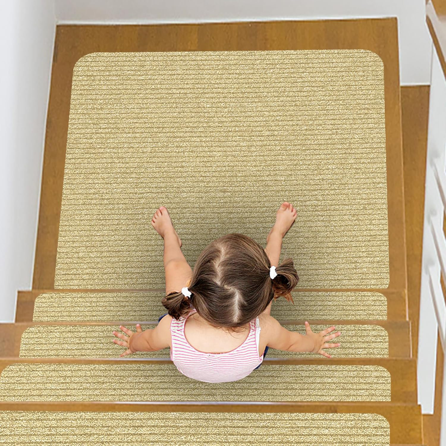 Latitude Run® Stair Treads For Wooden Steps Carpet, Non-Slip Stair ...