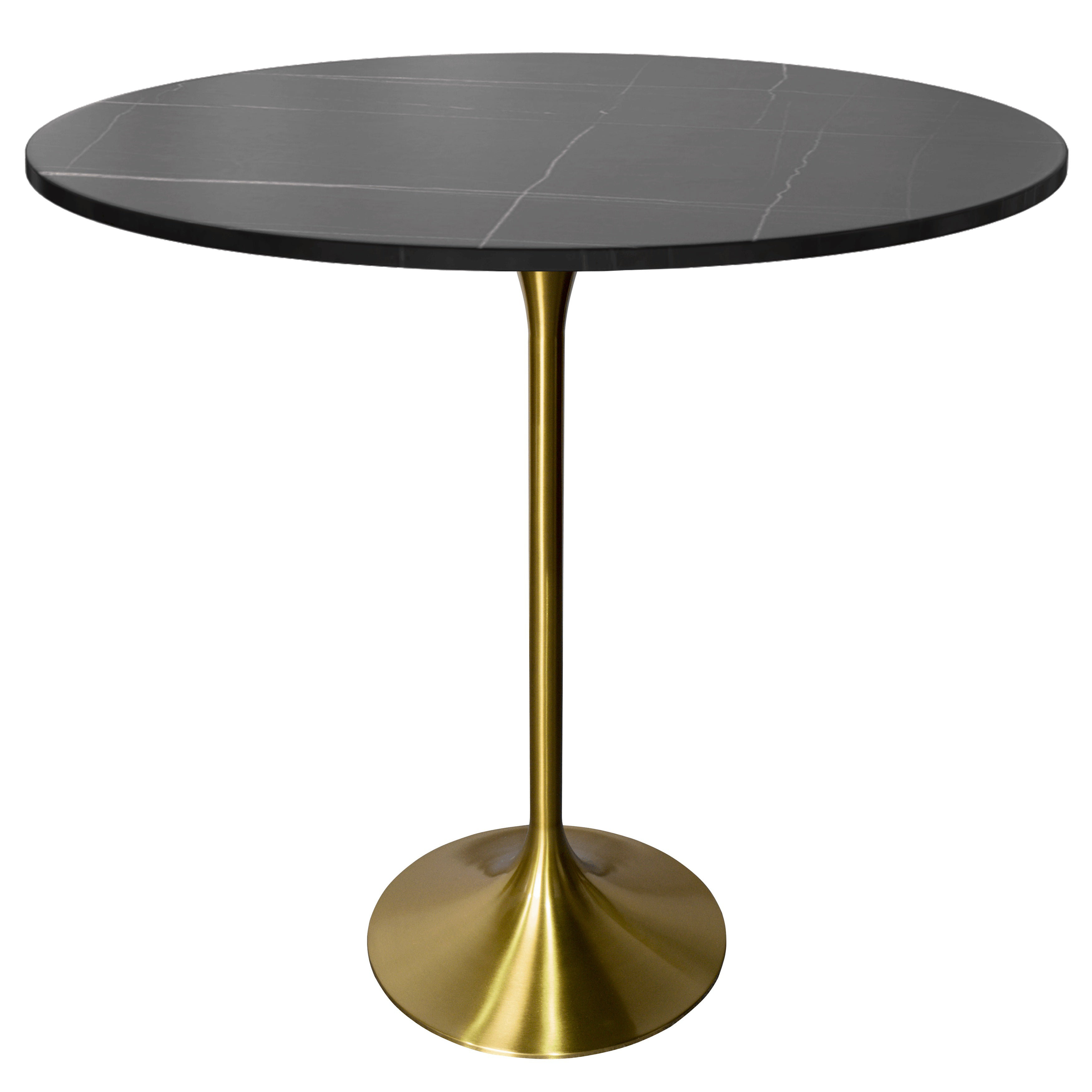George Oliver Heatherton 48" Round Bar Height Dining Table with ...