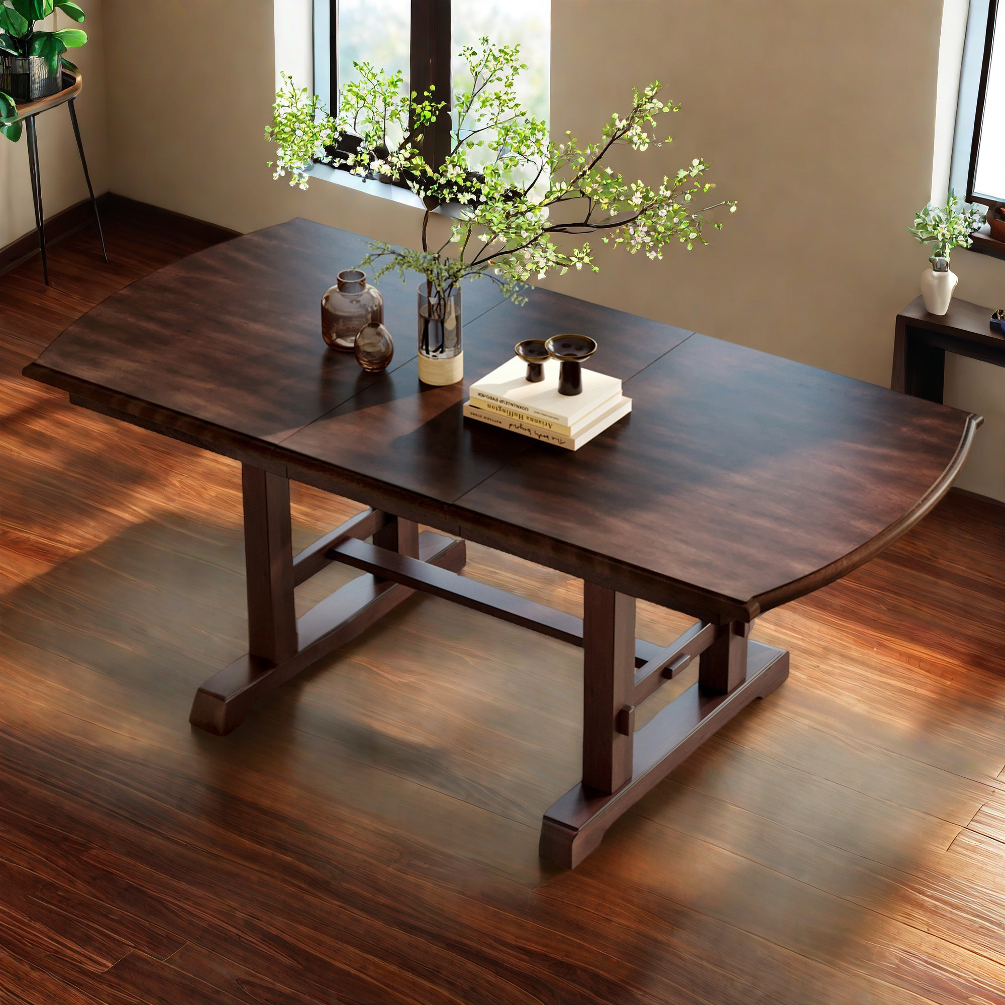 Lark Manor™ 60"-78" Extendable Dining Table, Farmhouse Wooden Kitchen ...