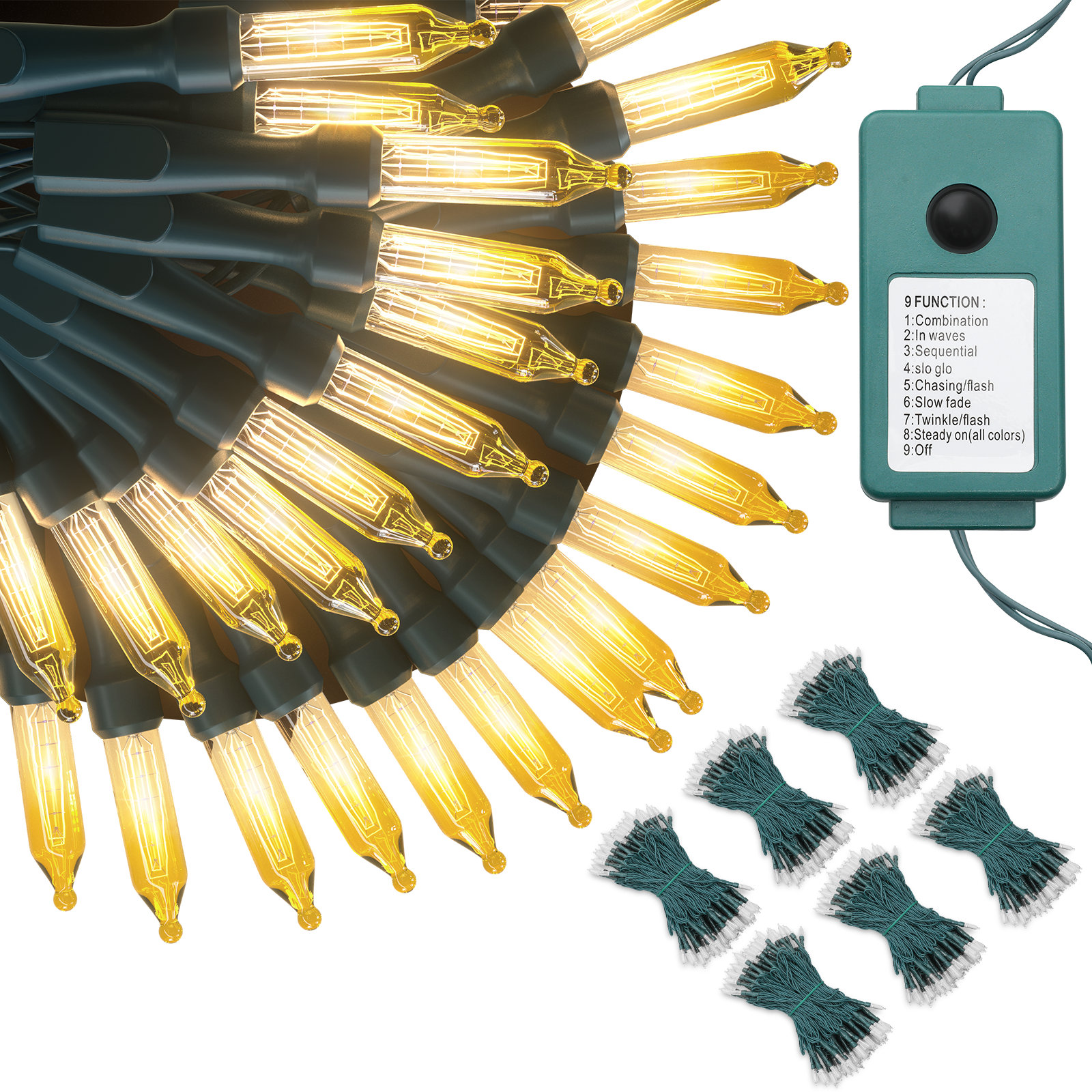 MoNiBloom 100 LED Plug-in Connectable String Light with 8 Modes Timer ...