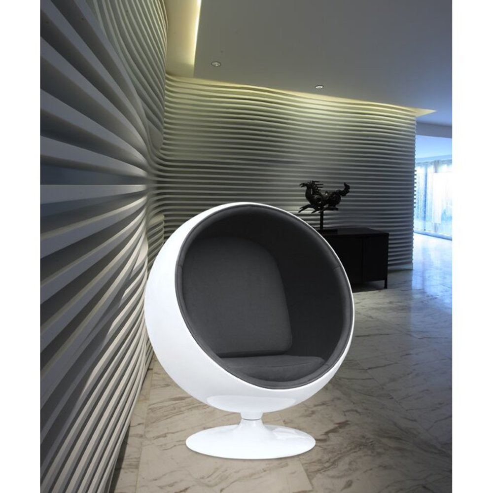 Brayden Studio Kirksey 91.44Cm Wide Tufted Polyester Swivel Balloon ...