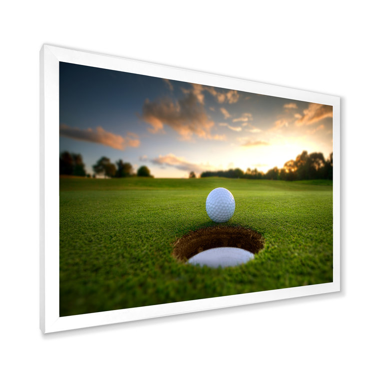 Ebern Designs Sunrise At The Golf Course Framed On Canvas Print ...