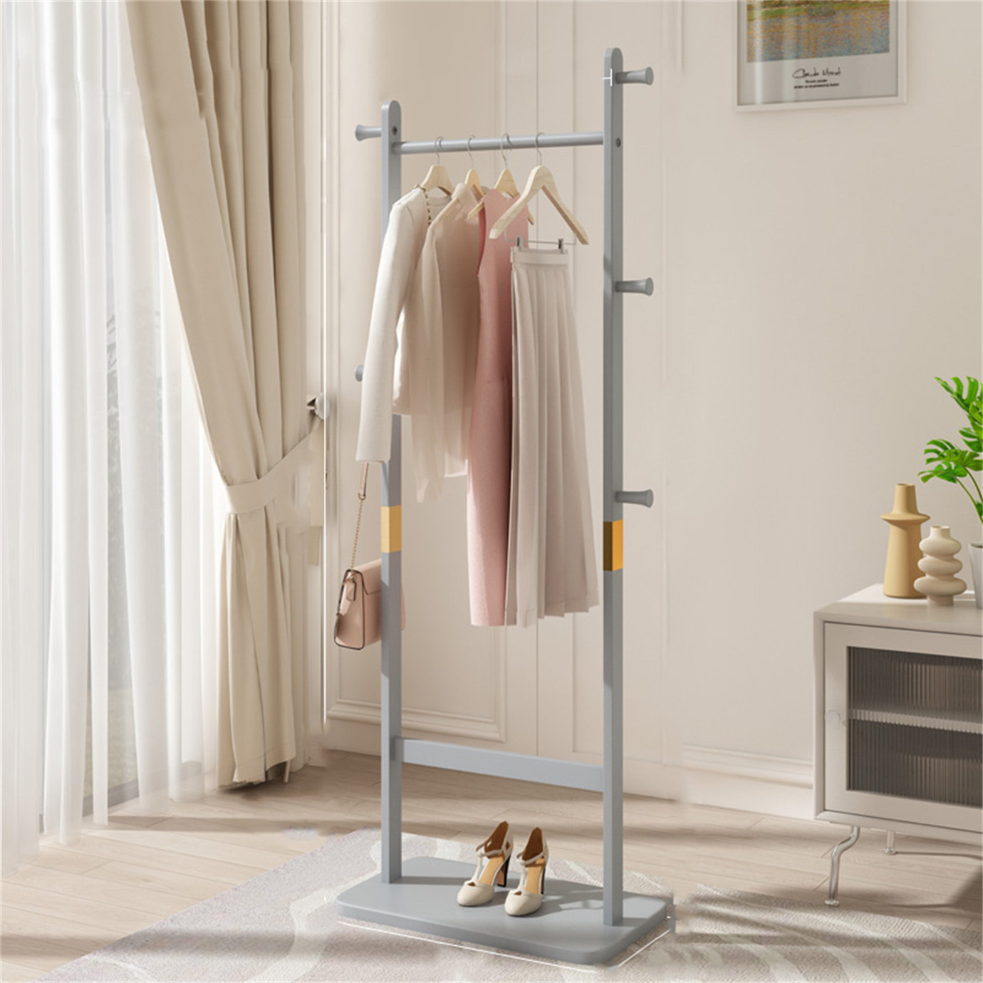 Thrones Designs Simpliwood Solid Wood Clothes Stand | Wayfair