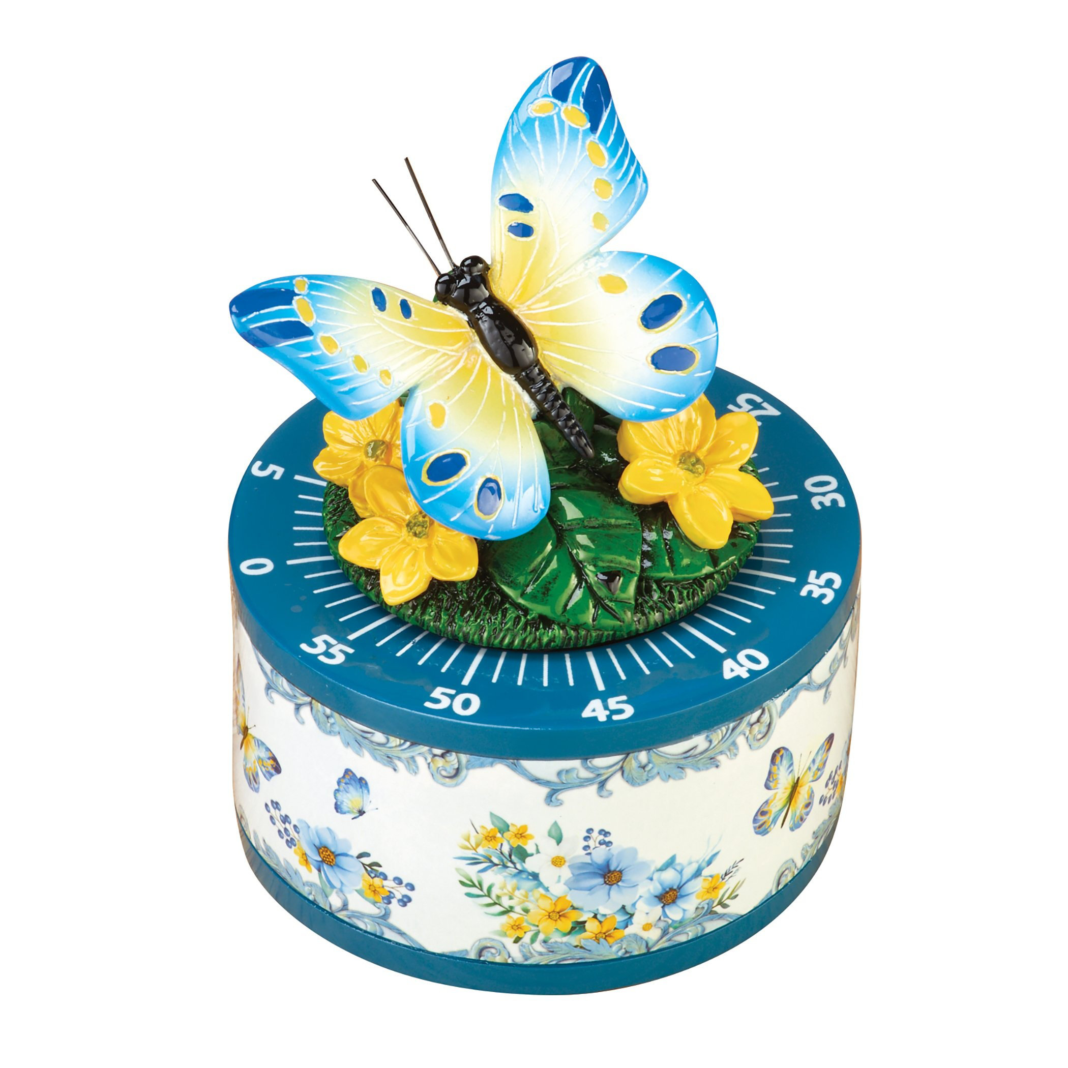 Winston Brands Blue Butterfly and Floral Kitchen Timer | Wayfair