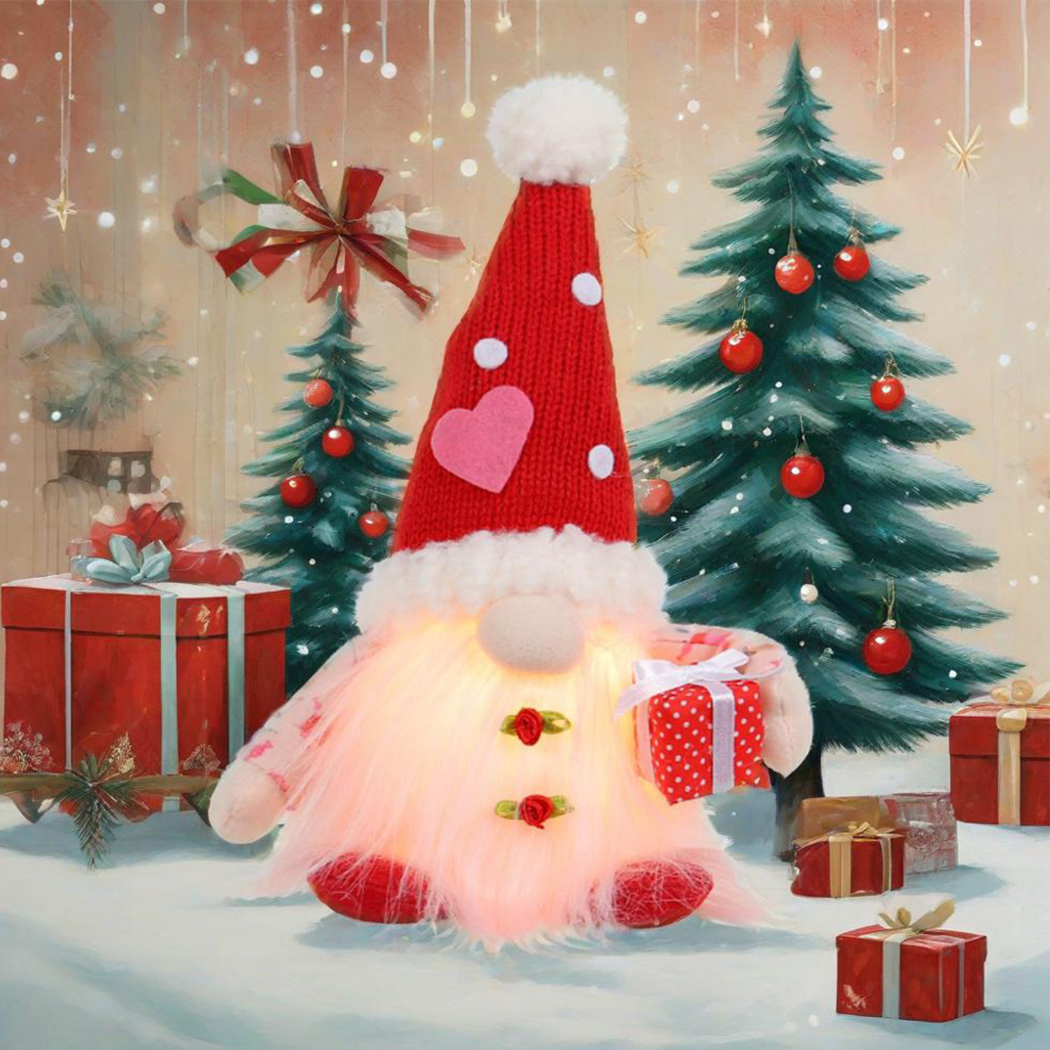 The Holiday Aisle® Luminous Gnome, Led Lighted Glowing, Gift For Family ...