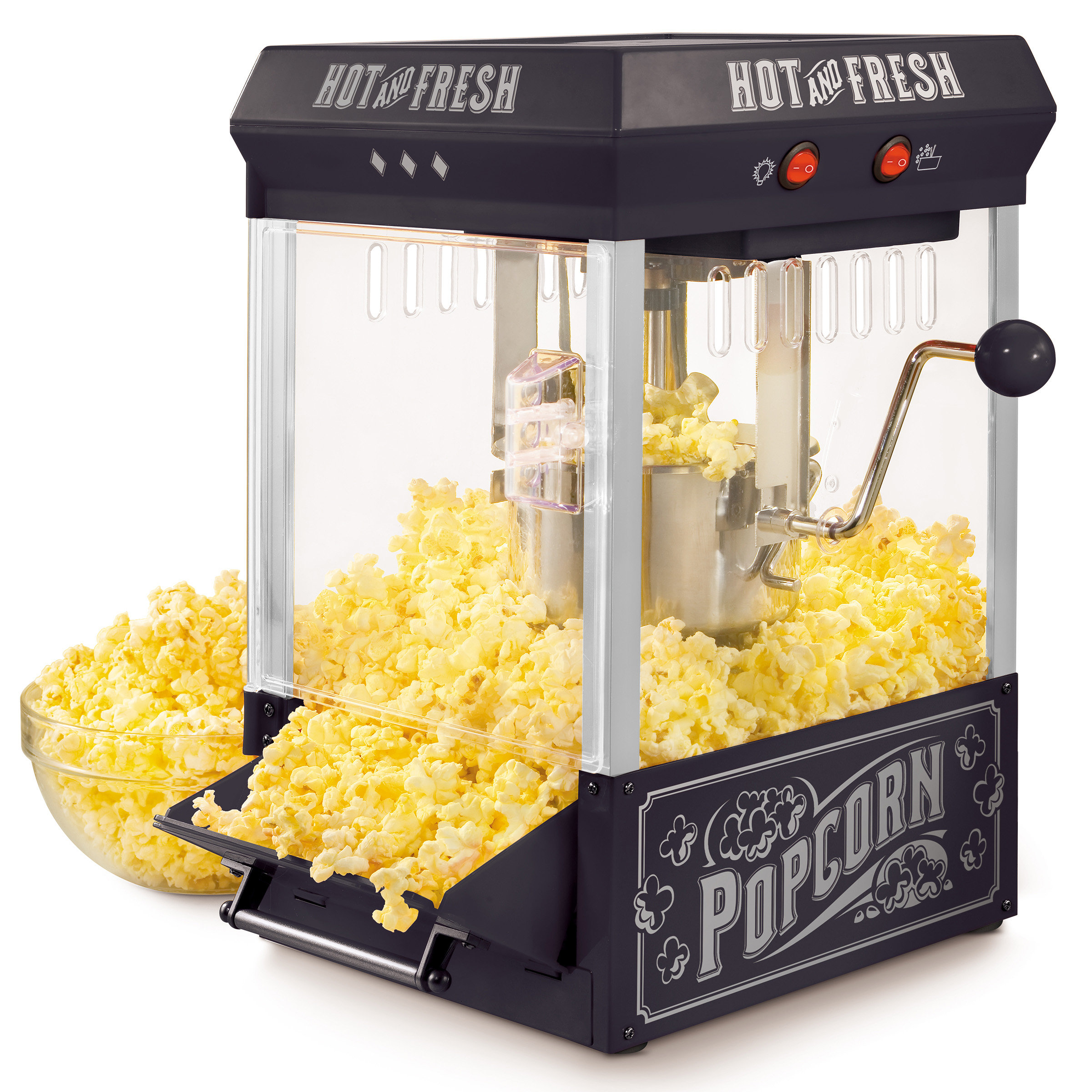 Nostalgia Vintage 2.5-Ounce Tabletop Kettle Popcorn Maker, Makes 10 ...