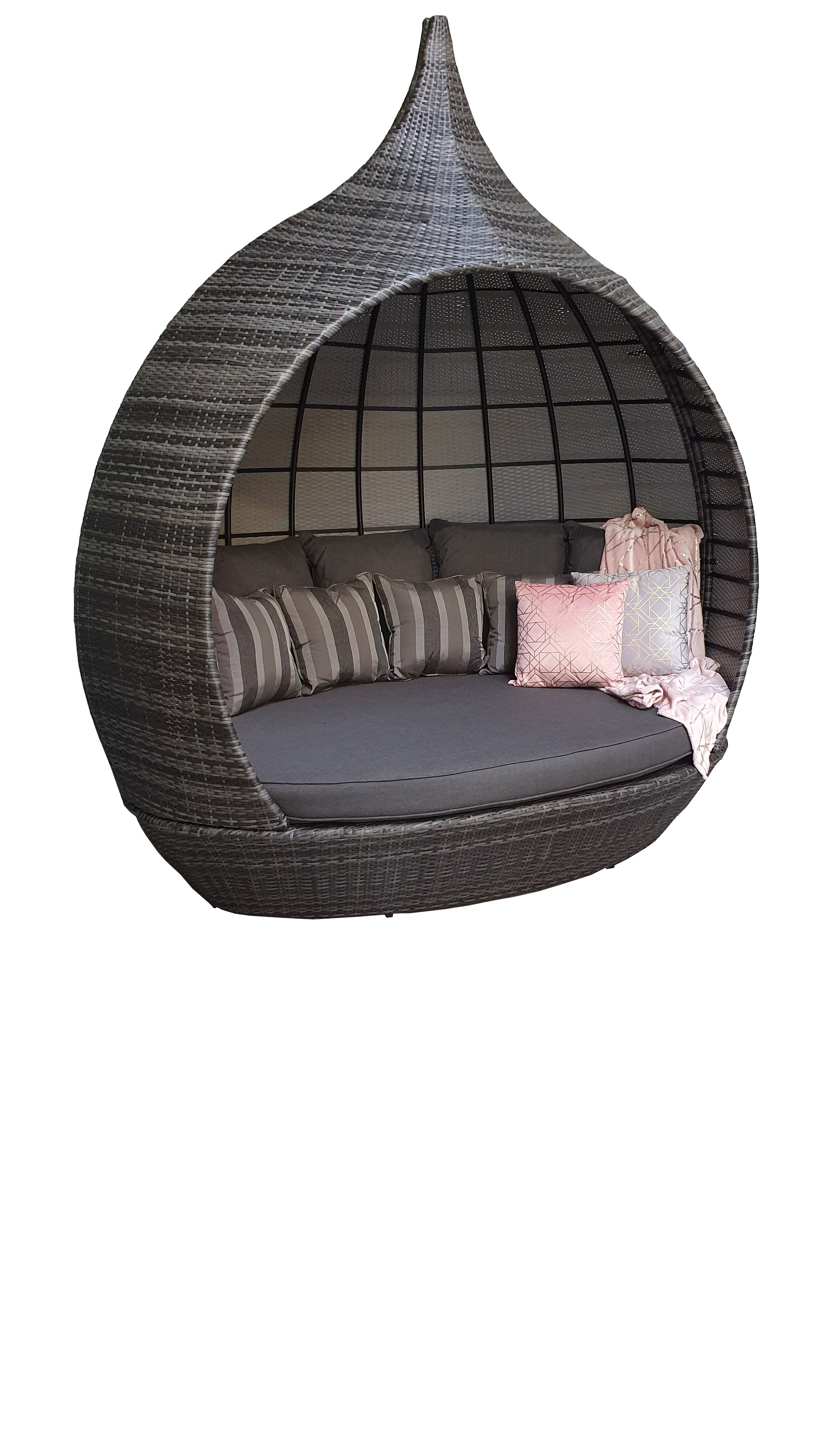 Dakota Fields Pearl 220Cm Wide Outdoor Garden Daybed with Cushions ...