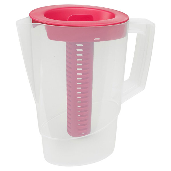 Latitude Run 2.2L Orange Plastic Slim Fridge Water Juice Jug Dispenser ...