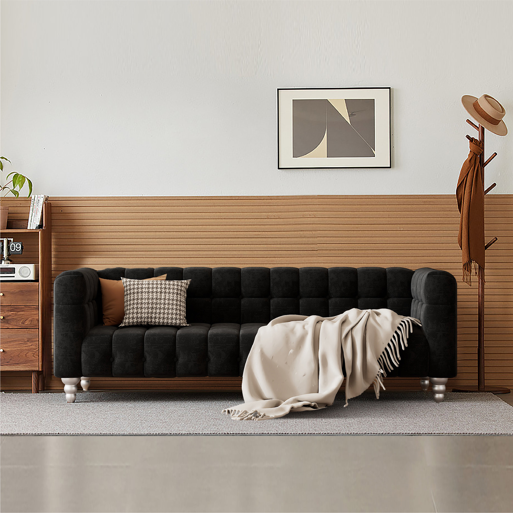 Red Barrel Studio® Aughe 89'' Square Arm Sofa | Wayfair