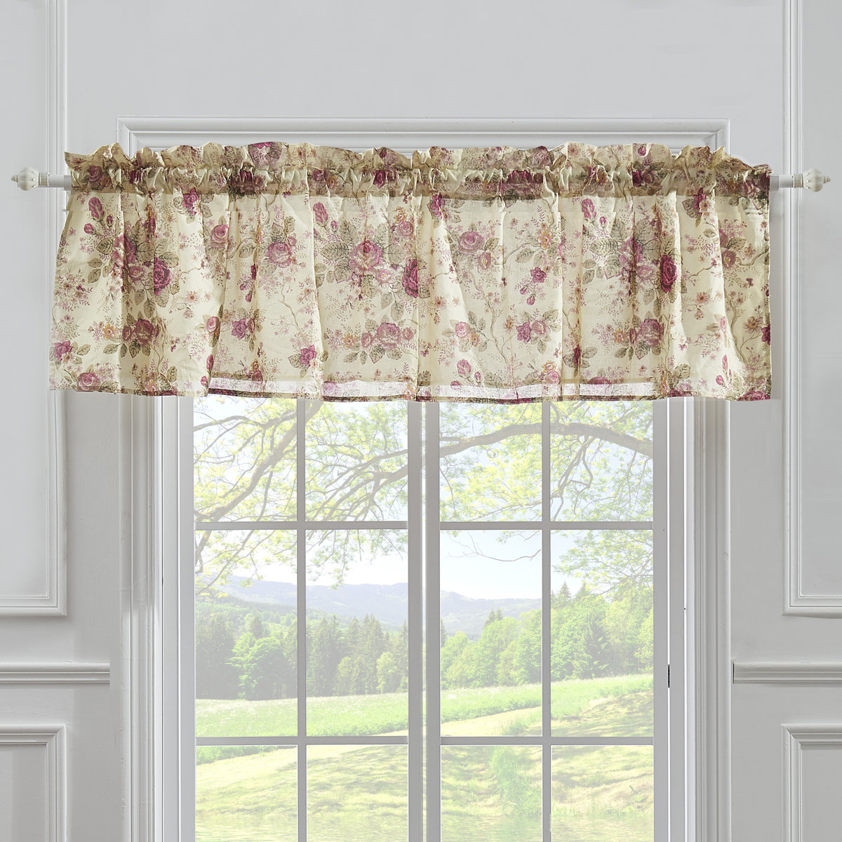 Greenland Home Fashions Antique Rose 84" Curtain Valance & Reviews ...