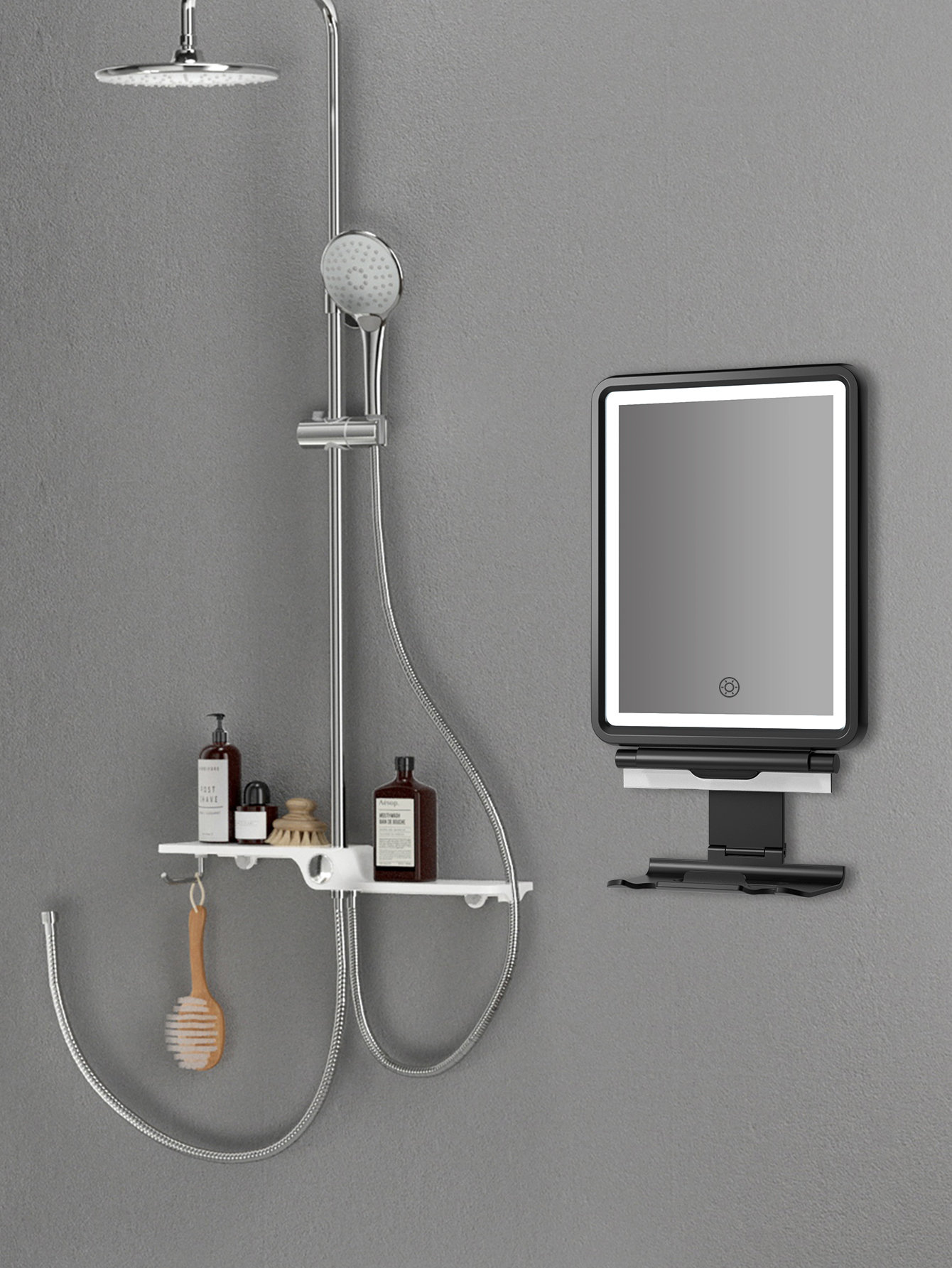 Wrought Studio Brockley Rectangle LED Lighted Bathroom Wall Vanity ...