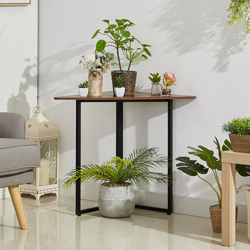 17 Stories Anari 25.59'' Tall Metal Frame Side End Table Small Desk ...