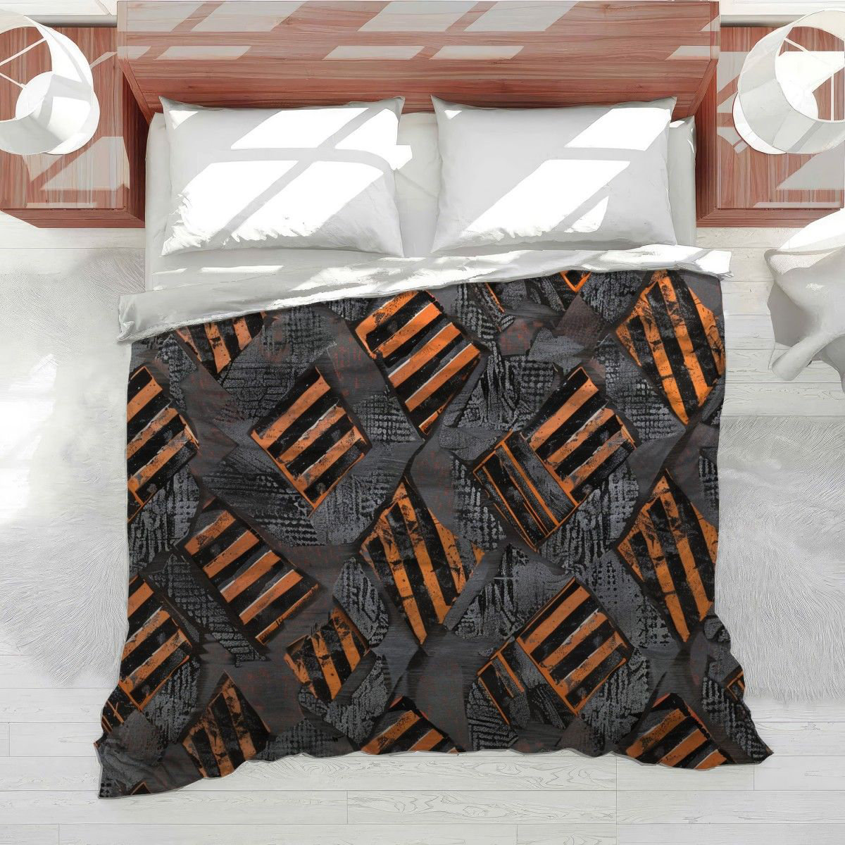 VisionDecor Geometric shapes Bedding Modern pattern Comforter Abstract ...