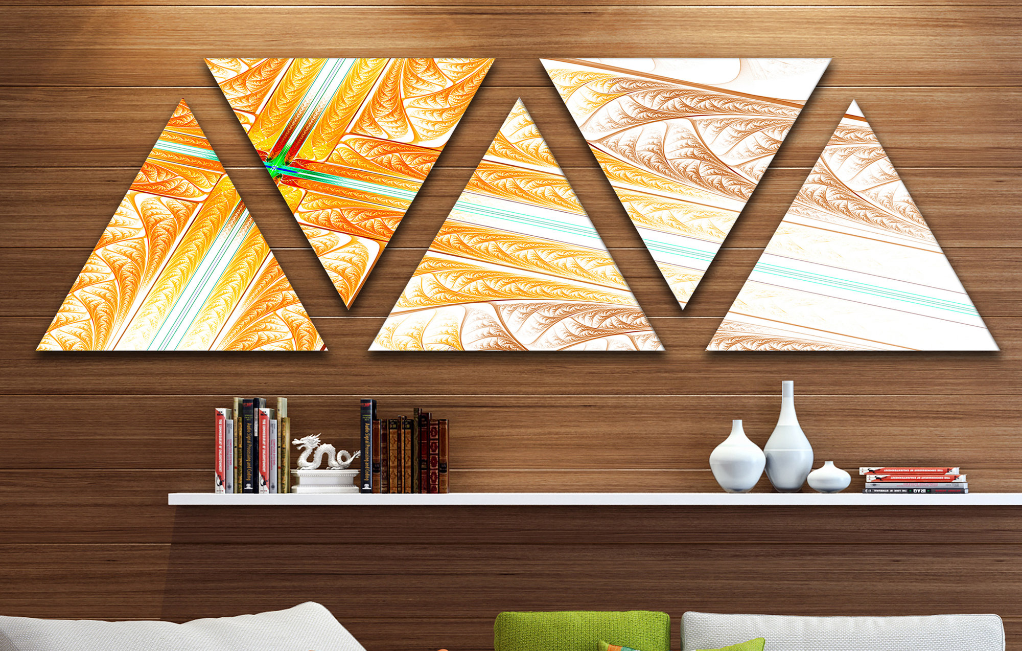 East Urban Home 'Brown Fractal Cross Design' Graphic Art Print Multi ...