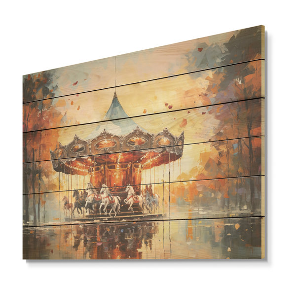 Lark Manor™ Carousel In Sunset Charm - Carousel Wood Wall Art On ...