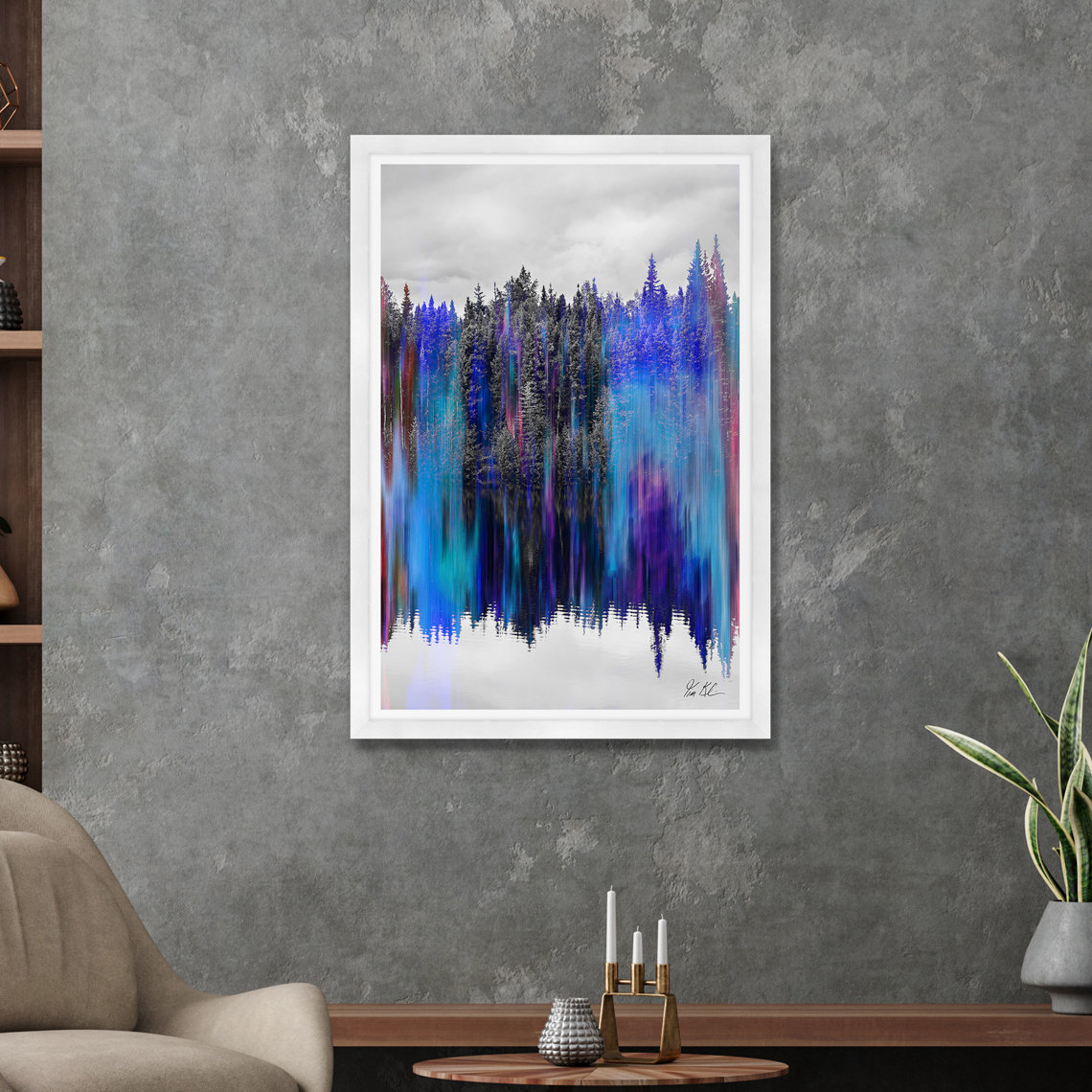 Tim Klein Photography Reflective Treescape In Blue - Wayfair Canada