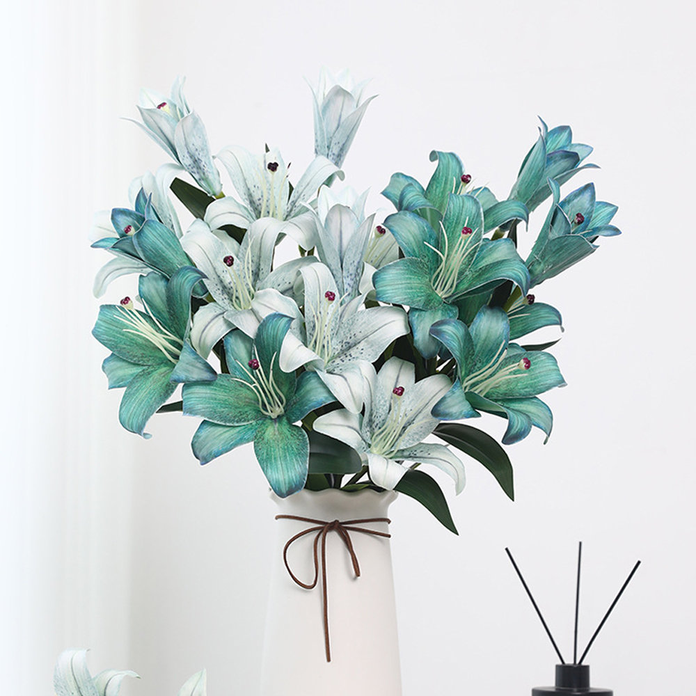 Red Barrel Studio® 5 Pieces Artificial Lilies Bouquet, 27.6 Inch Long ...