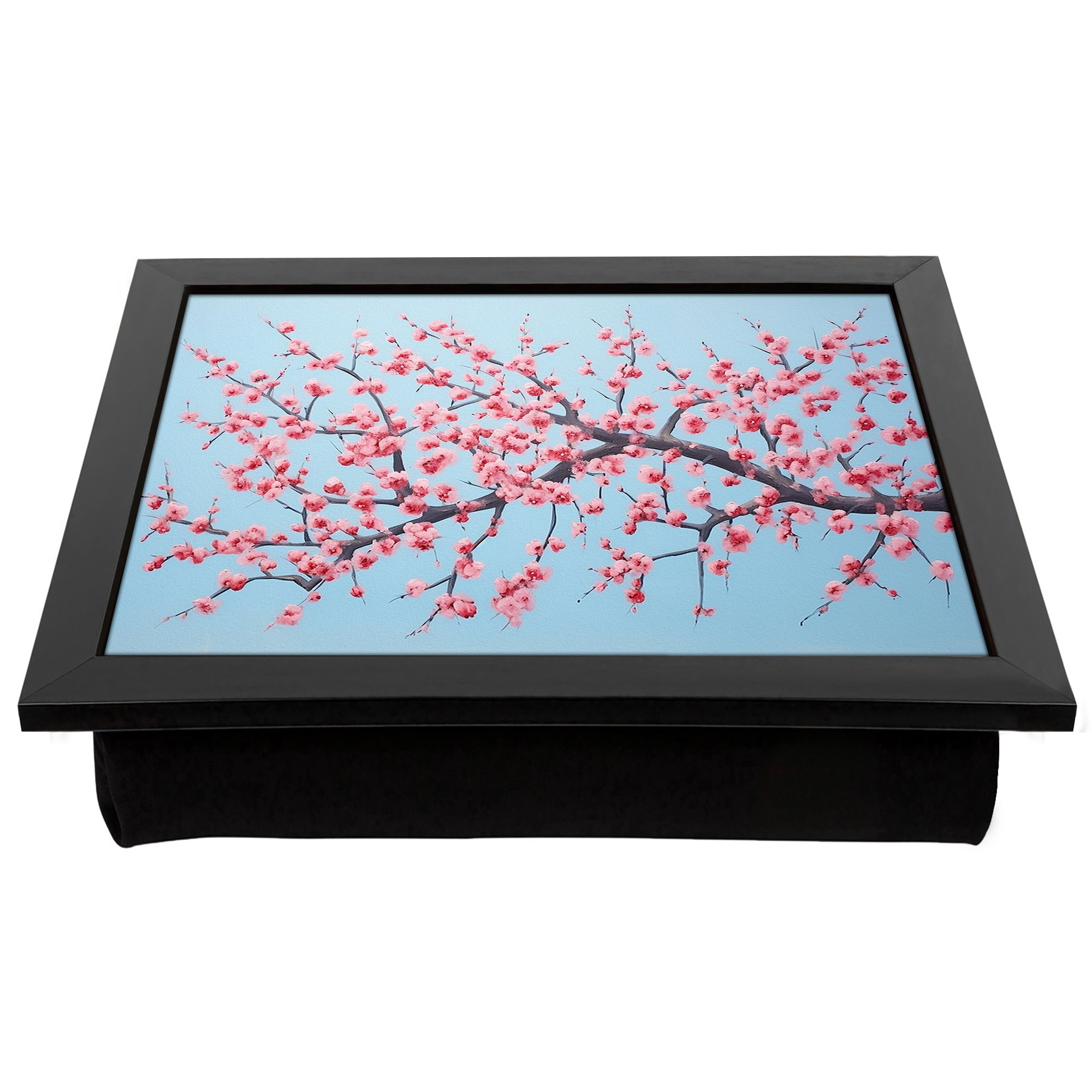 17 Stories Cherry Blossom Tree Minimalism Lap Tray with Cushion ...