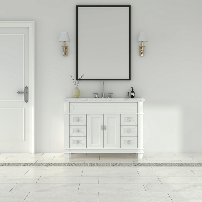 Lark Manor™ Aiyza 48" Single Sink Freestanding Bathroom Vanity with ...
