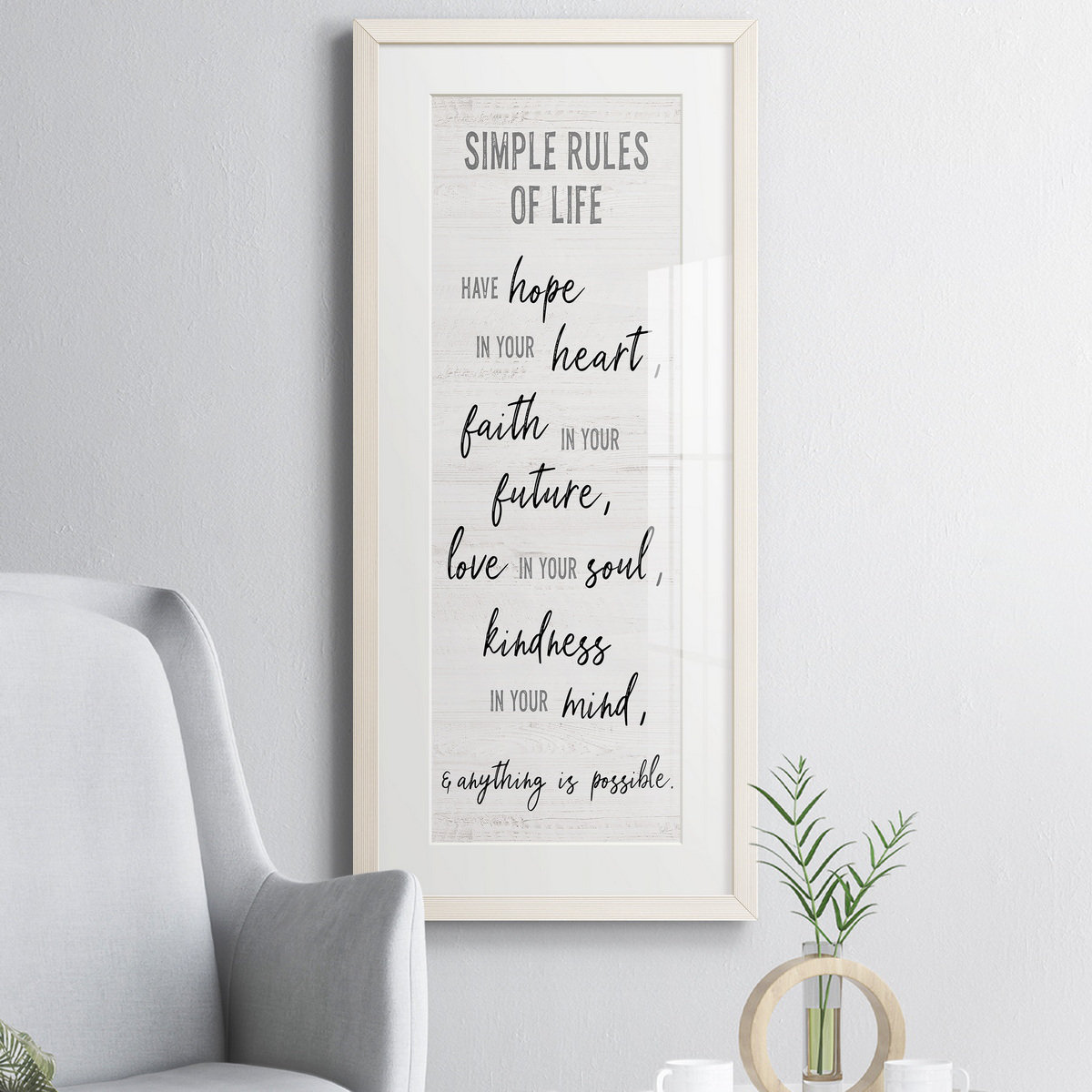 Trinx Simple Rules Of Life- Premium Framed Print - Ready To Hang ...
