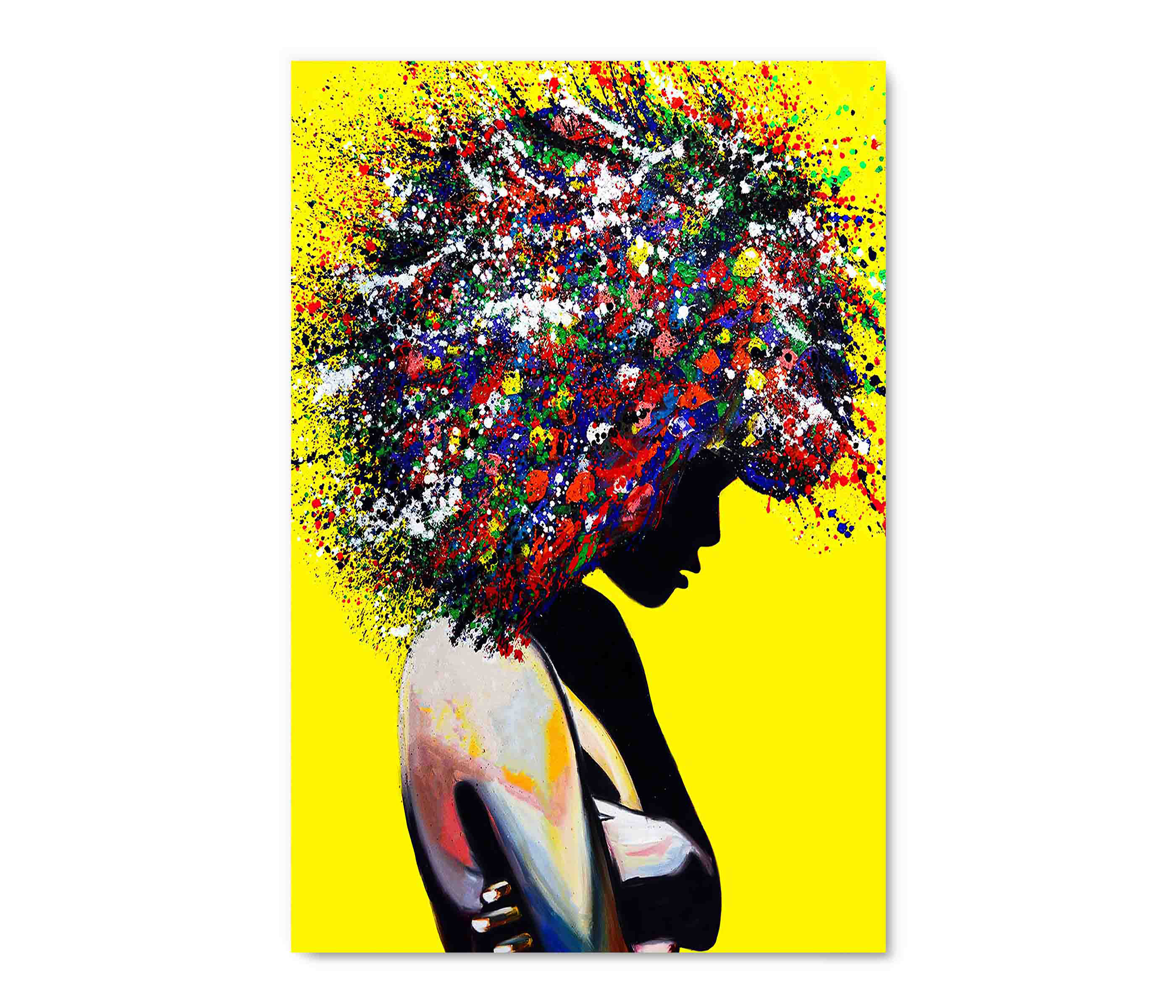 Mercer41 Paint Splatter Afro, Acrylic Hanging Wall Decor - Wayfair Canada