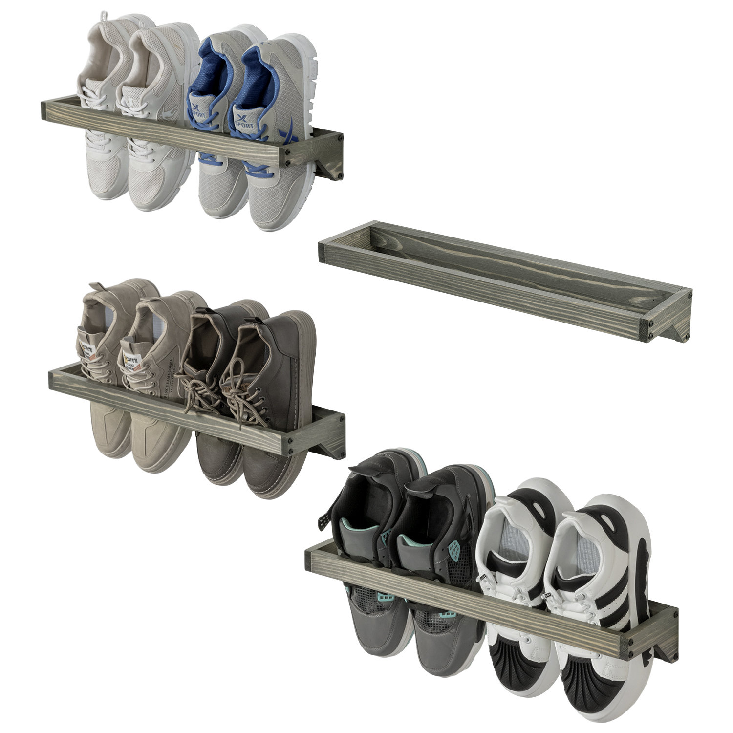 Gracie Oaks 4 Piece Wall Solid Wood Shoe Storage Racks - Wayfair Canada